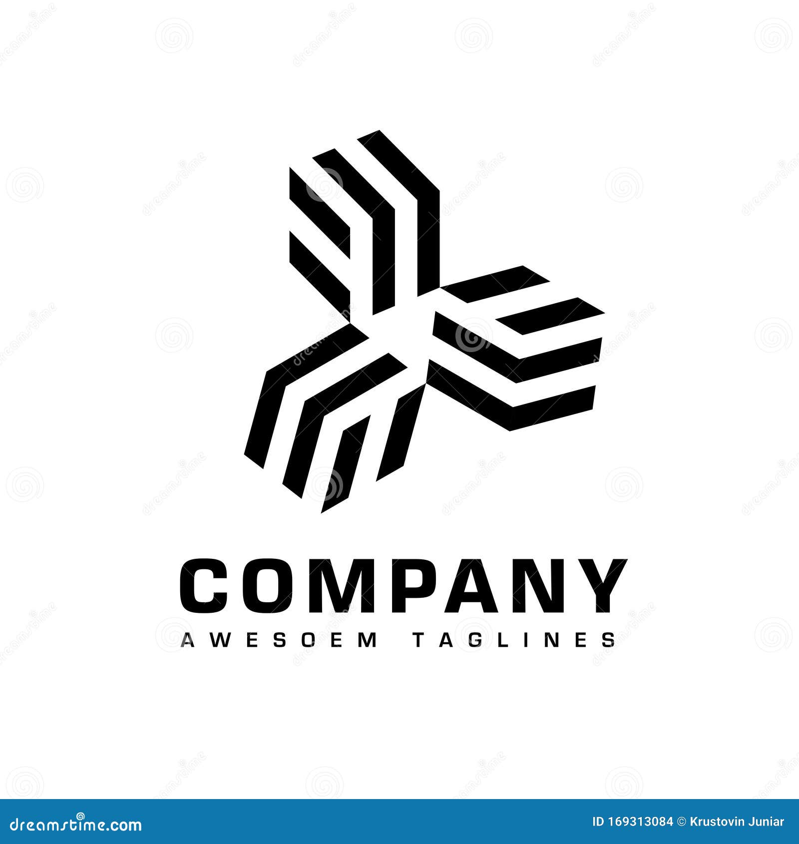 Isometric Triple or Three Striped Cubes Logo Stock Vector ...