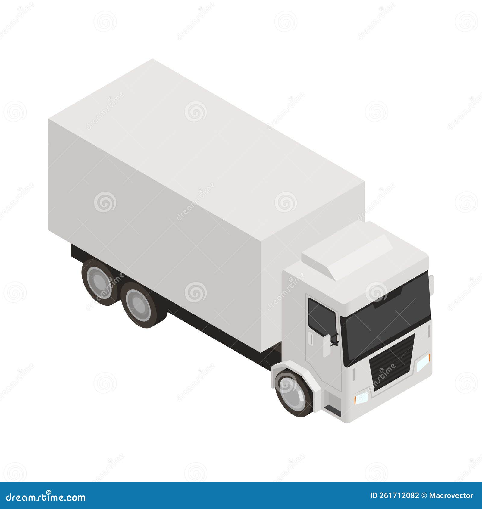 Isometric Truck Illustration Stock Vector - Illustration of fast ...