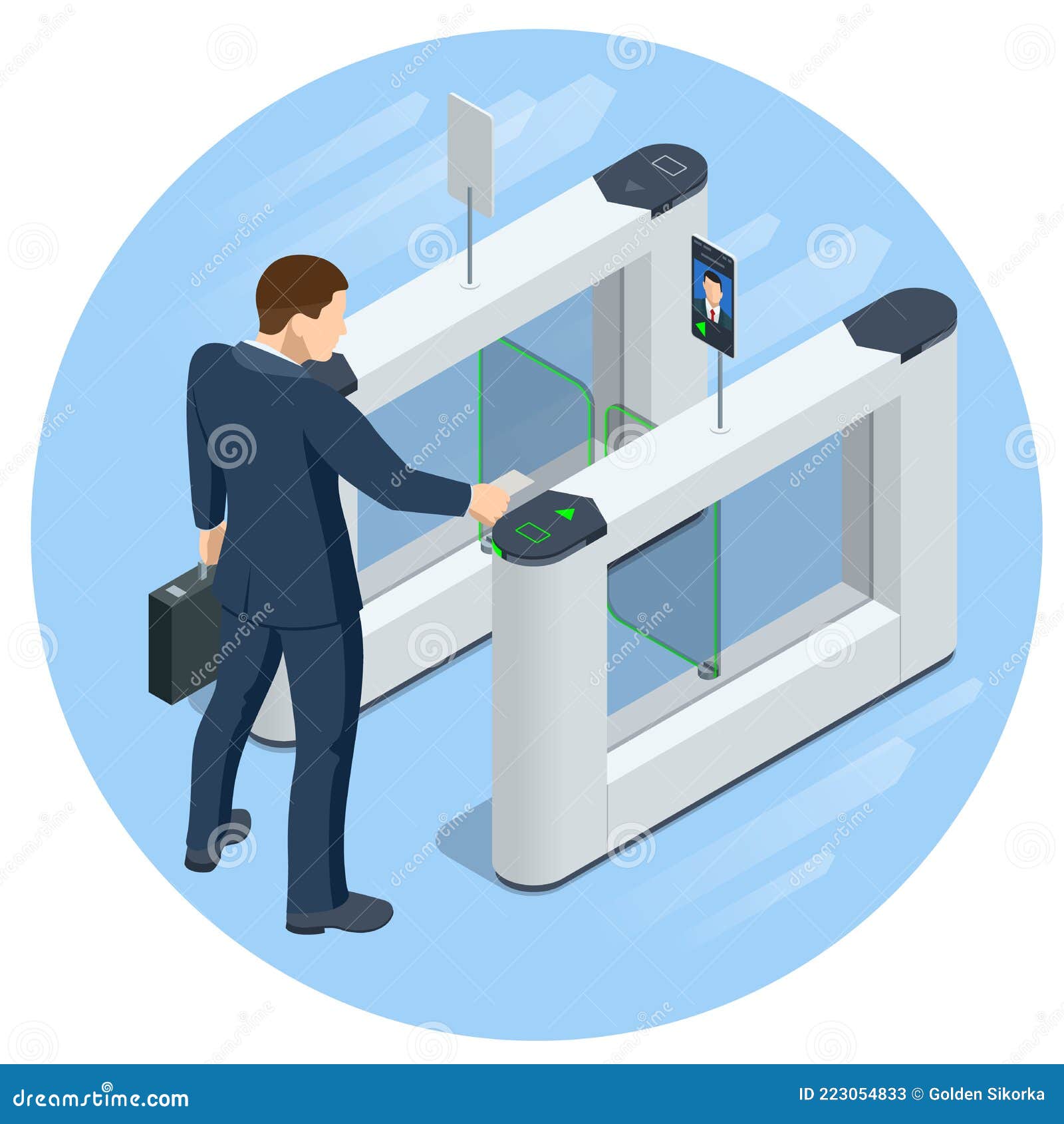 Turnstiles Gate, Input Metal Stand. Checkpoint, Paid Access, Faregate ...