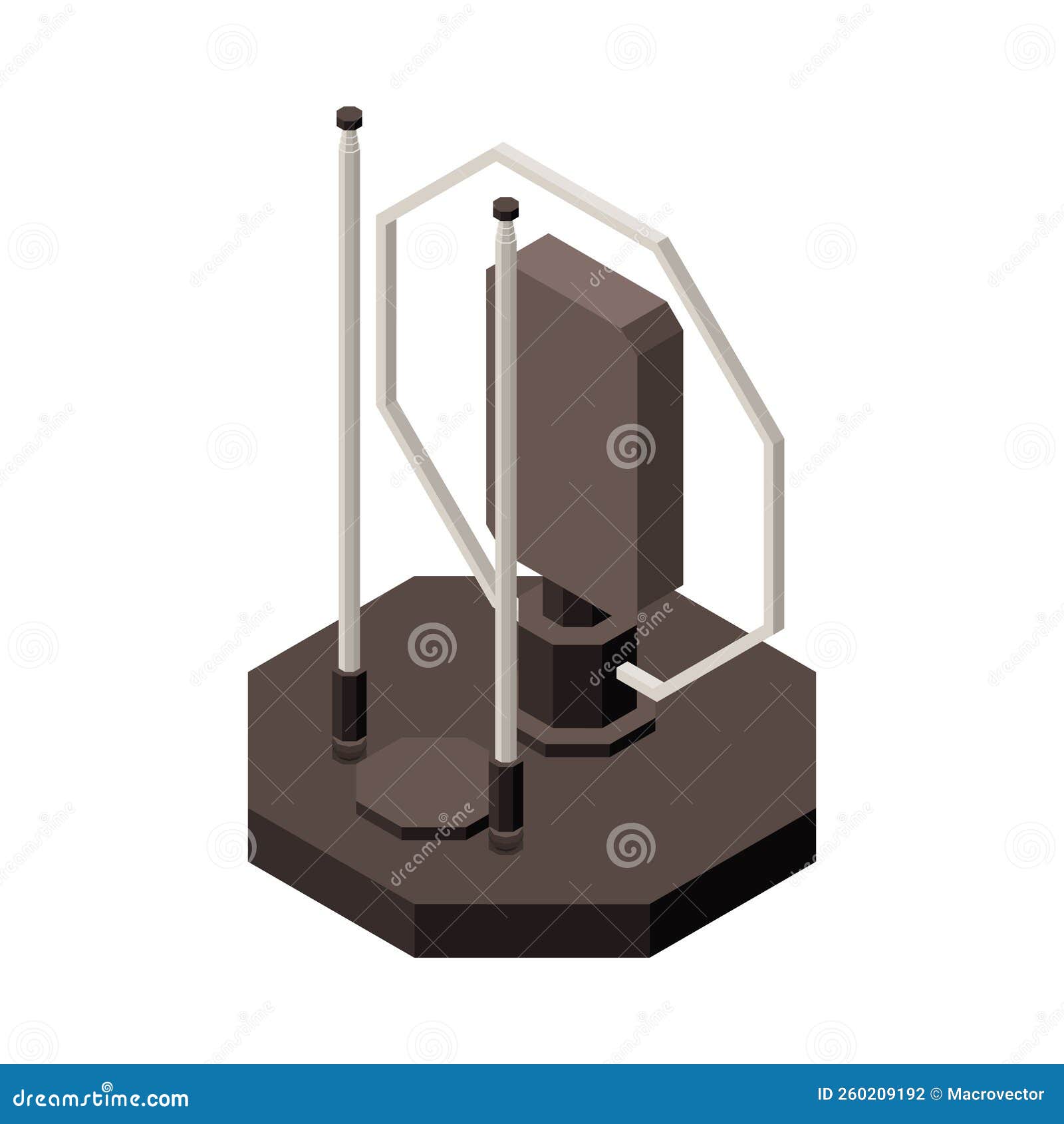 Isometric Tv Antenna stock vector. Illustration of emblem - 260209192
