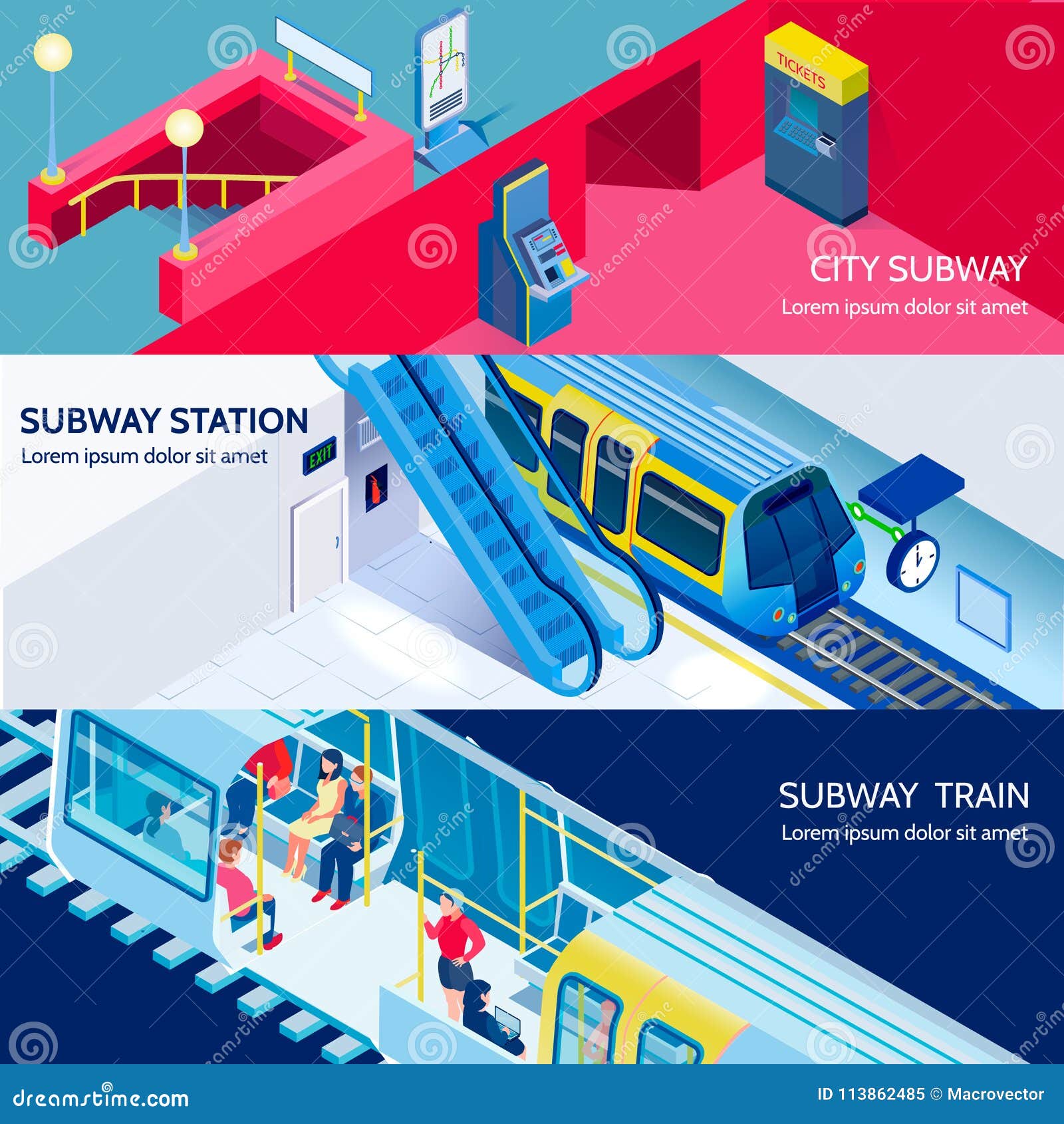 Isometric Underground Banners Stock Vector - Illustration of background ... Isometric Underground Banners Stock Vector - Illustration of background ...