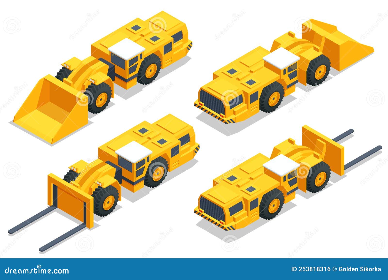 One Loader Excavator Vector Illustration | CartoonDealer.com #24790828