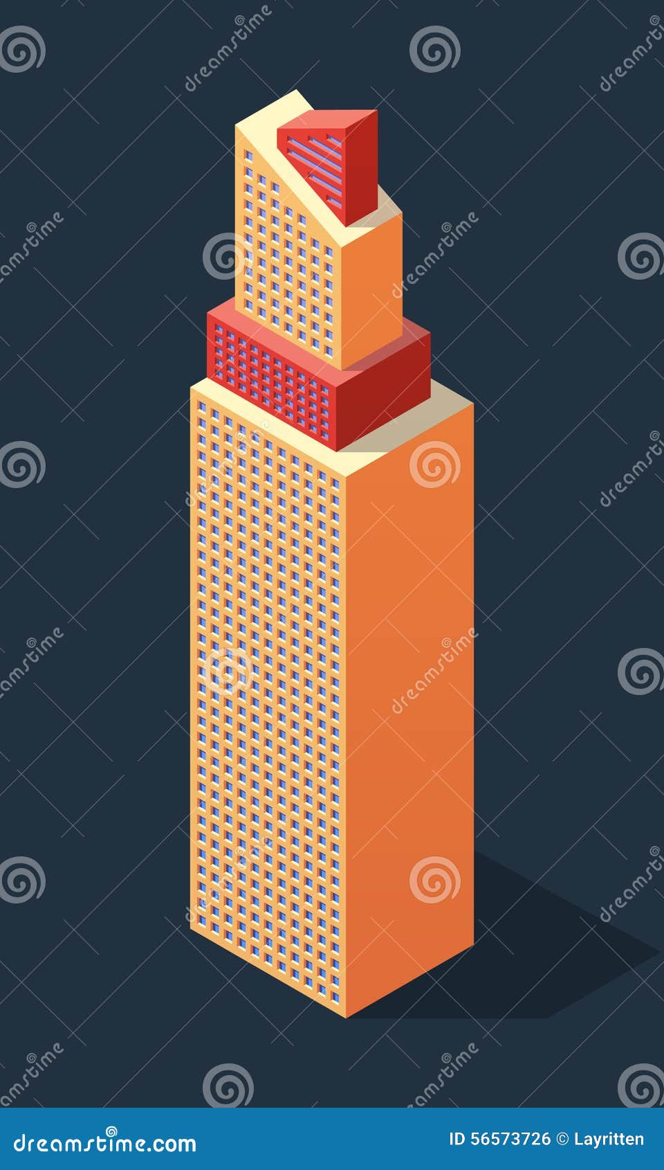 Isometric Unfinished Brick House Construction Stock Vector ...