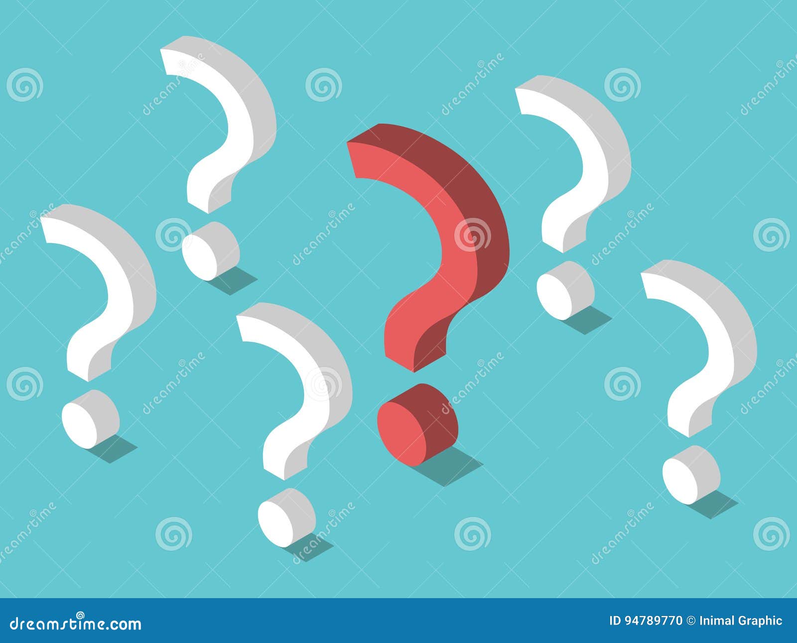 Isometric Unique Question Mark Stock Vector - Illustration of idea ...