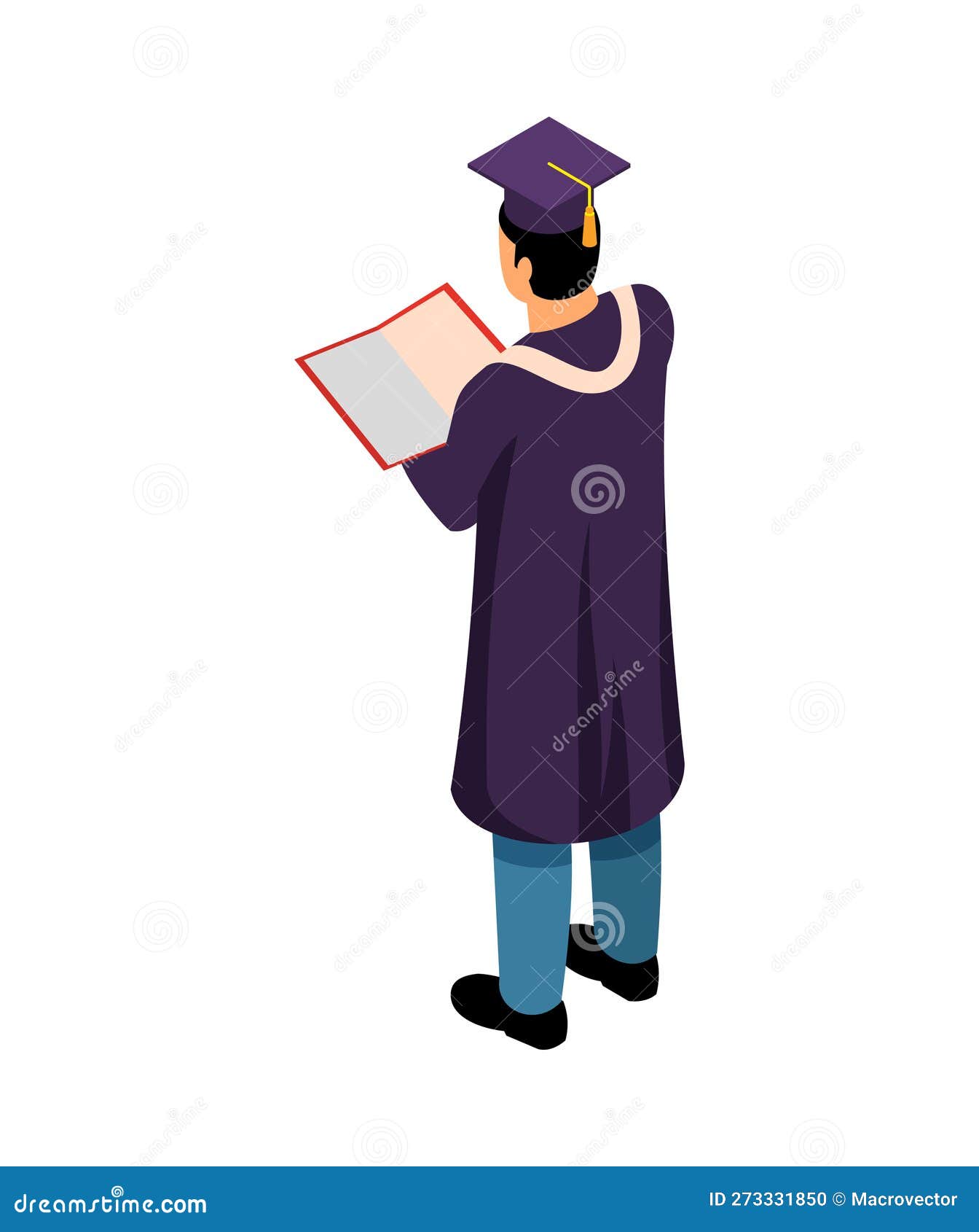 Isometric University Graduate Stock Vector - Illustration of icon ...