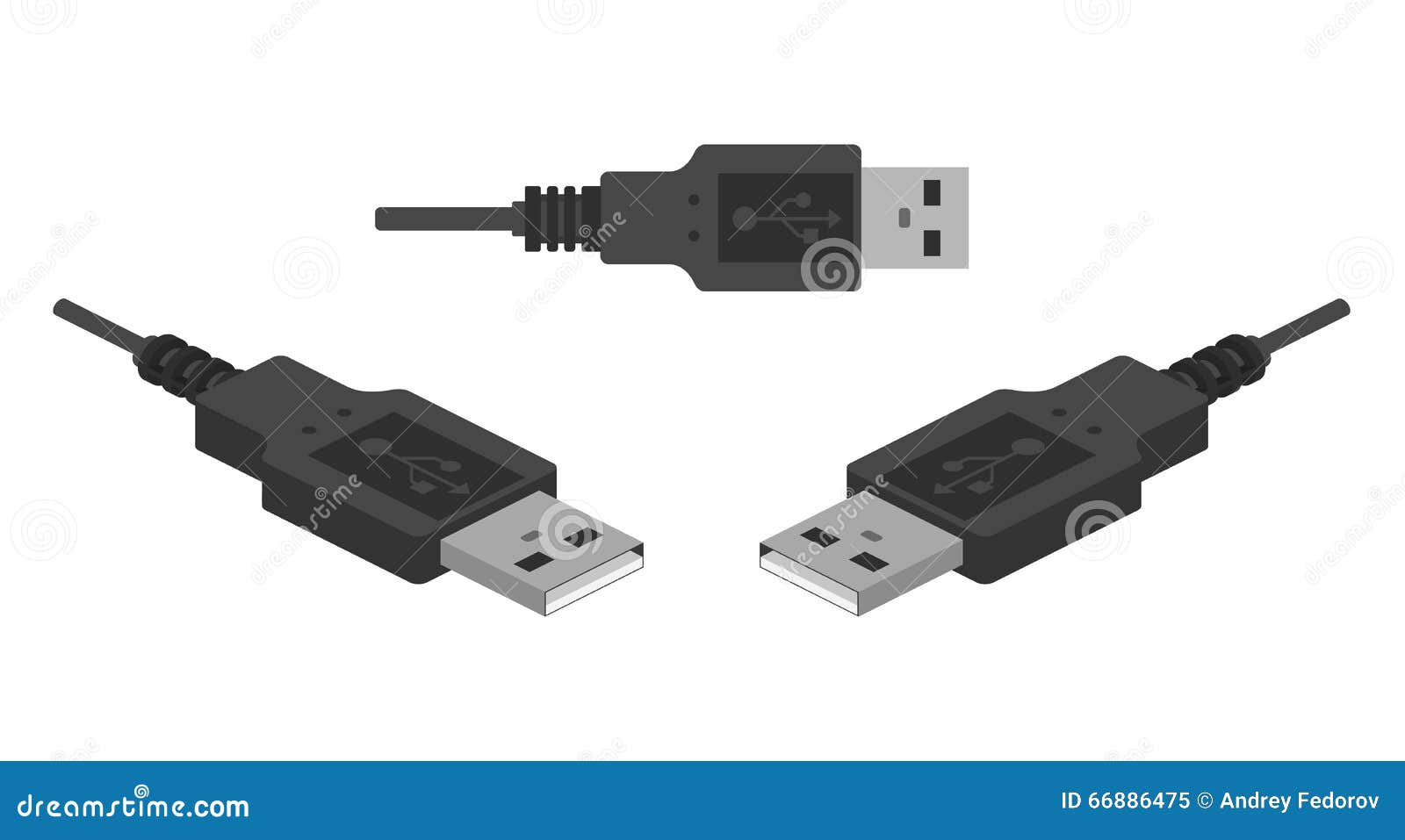 Isometric a USB stock vector. Illustration of universal - 66886475
