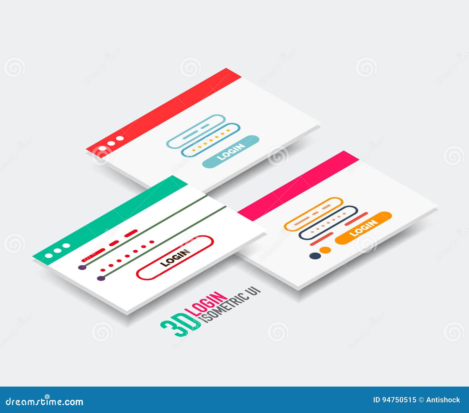 Isometric User Interface Design Stock Vector - Illustration of gadget, electronic: 94750515