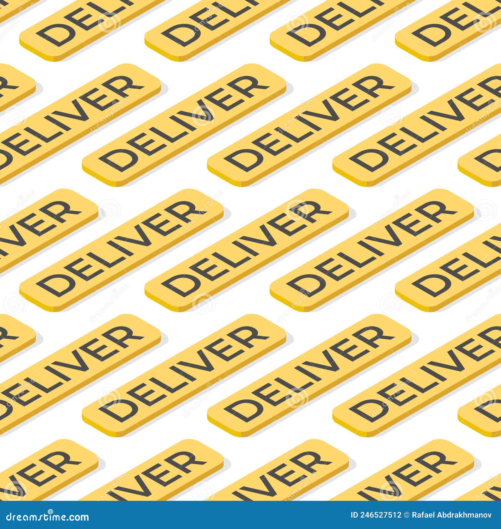 Isometric Vector App Order Button with the Inscription Deliver ...