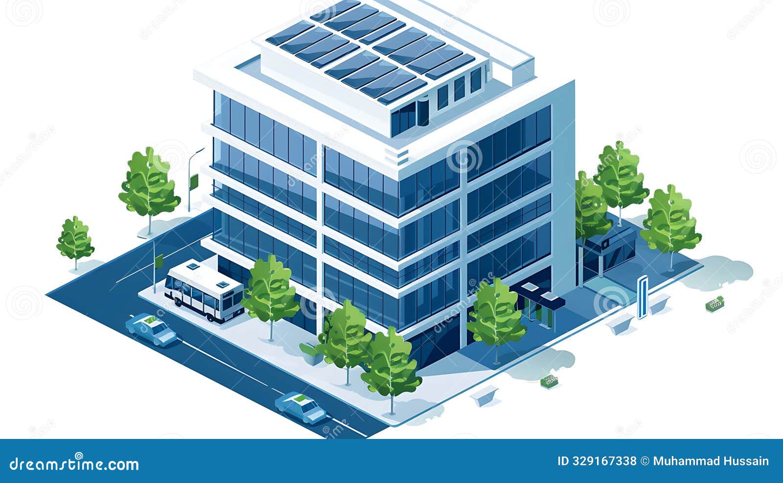 Isometric of a Commercial Building with LEED Certification ...
