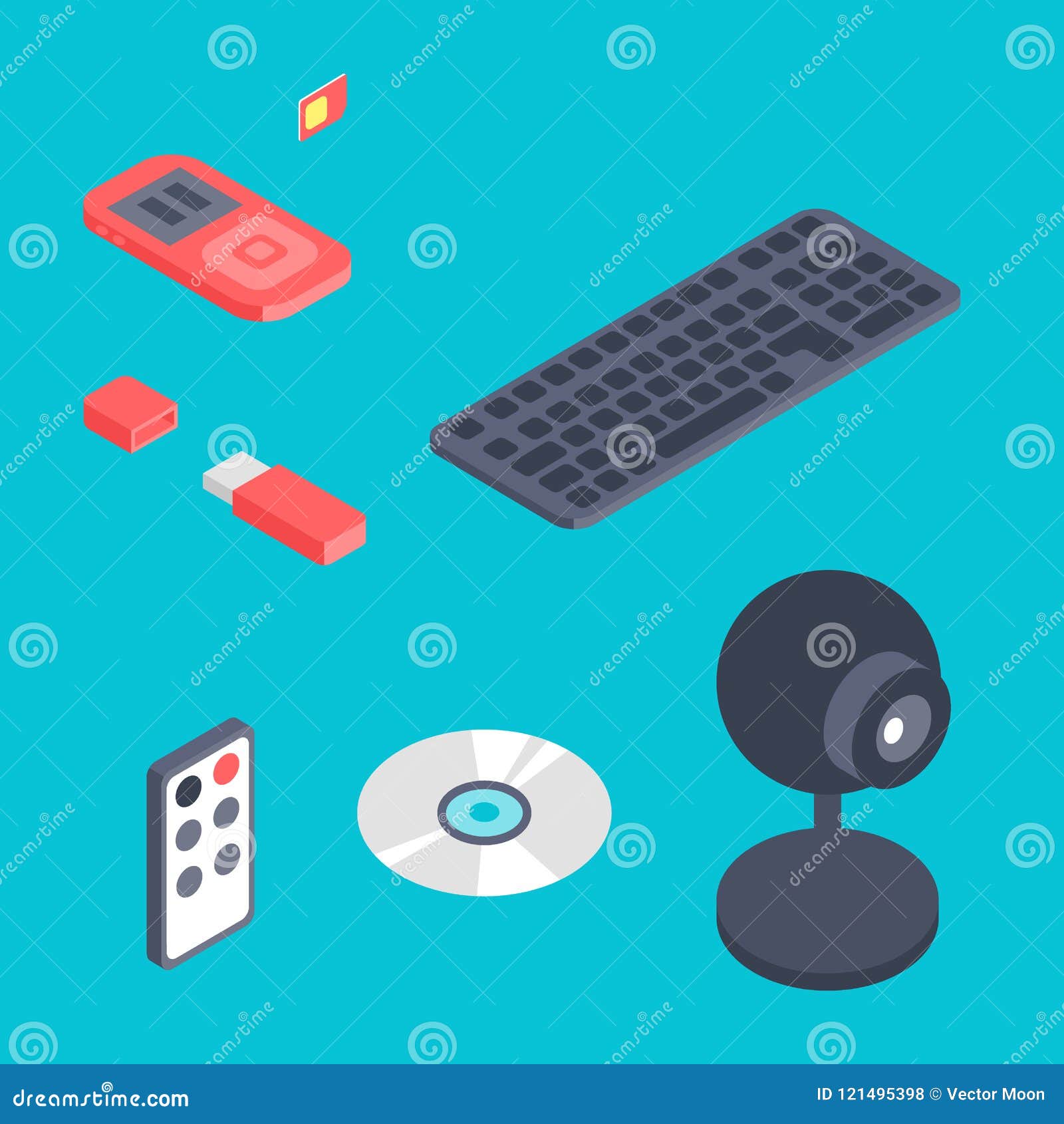 Isometric Vector Gadget Computer Devices Icons Wireless Technologies ...