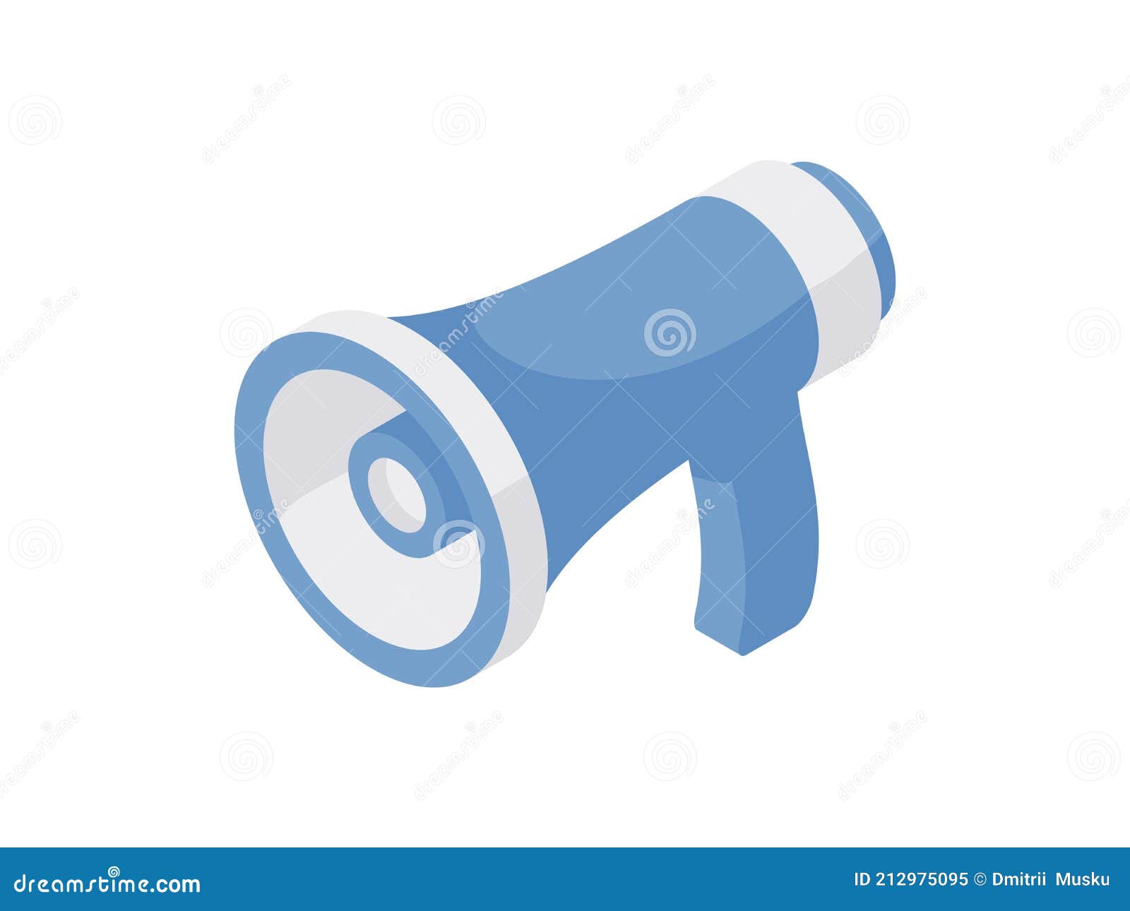 Isometric Vector Illustration of Blue Loudspeaker Icon Stock Vector ...