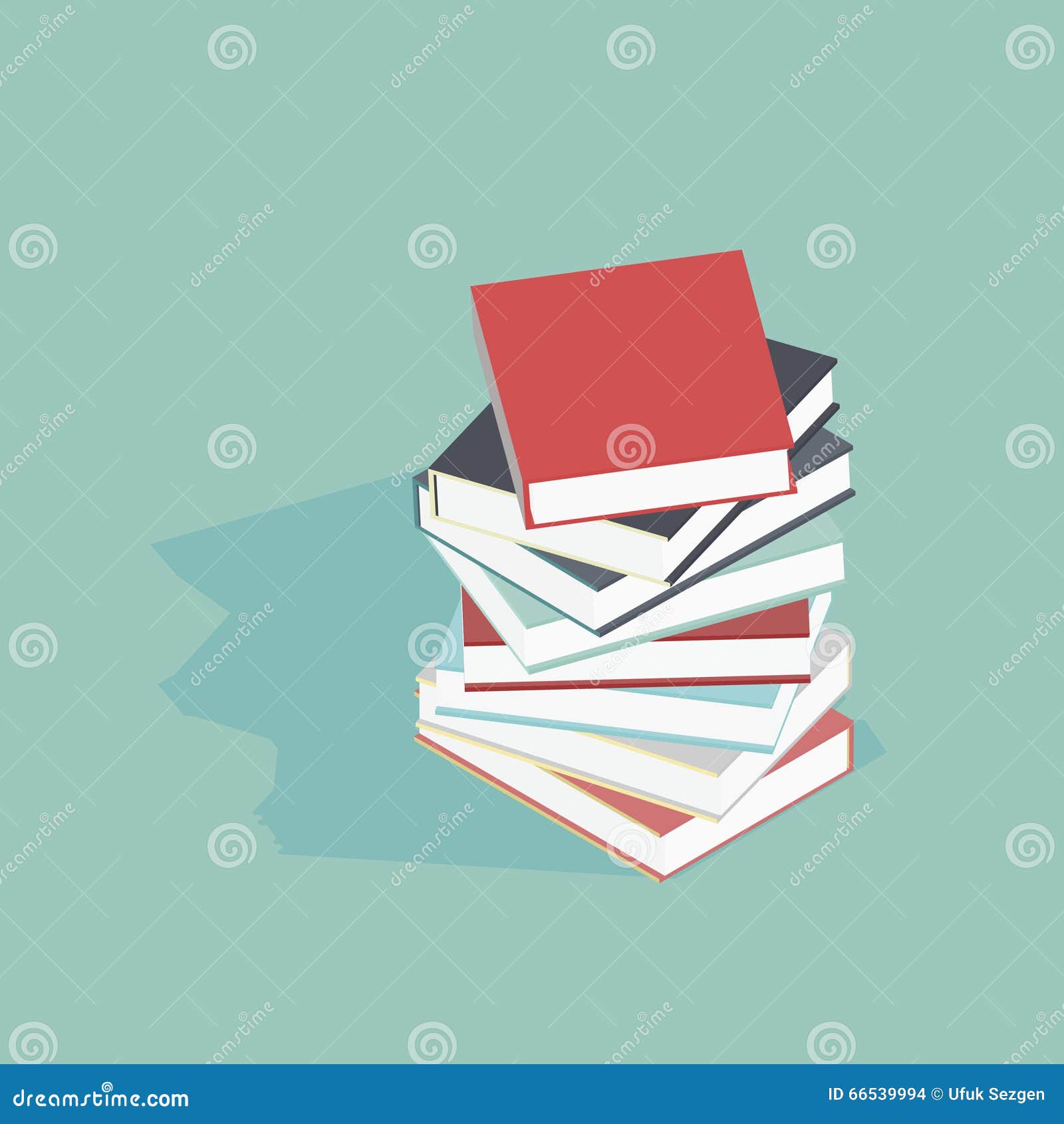 Isometric Vector Illustration of Book Tower Stock Vector - Illustration ...