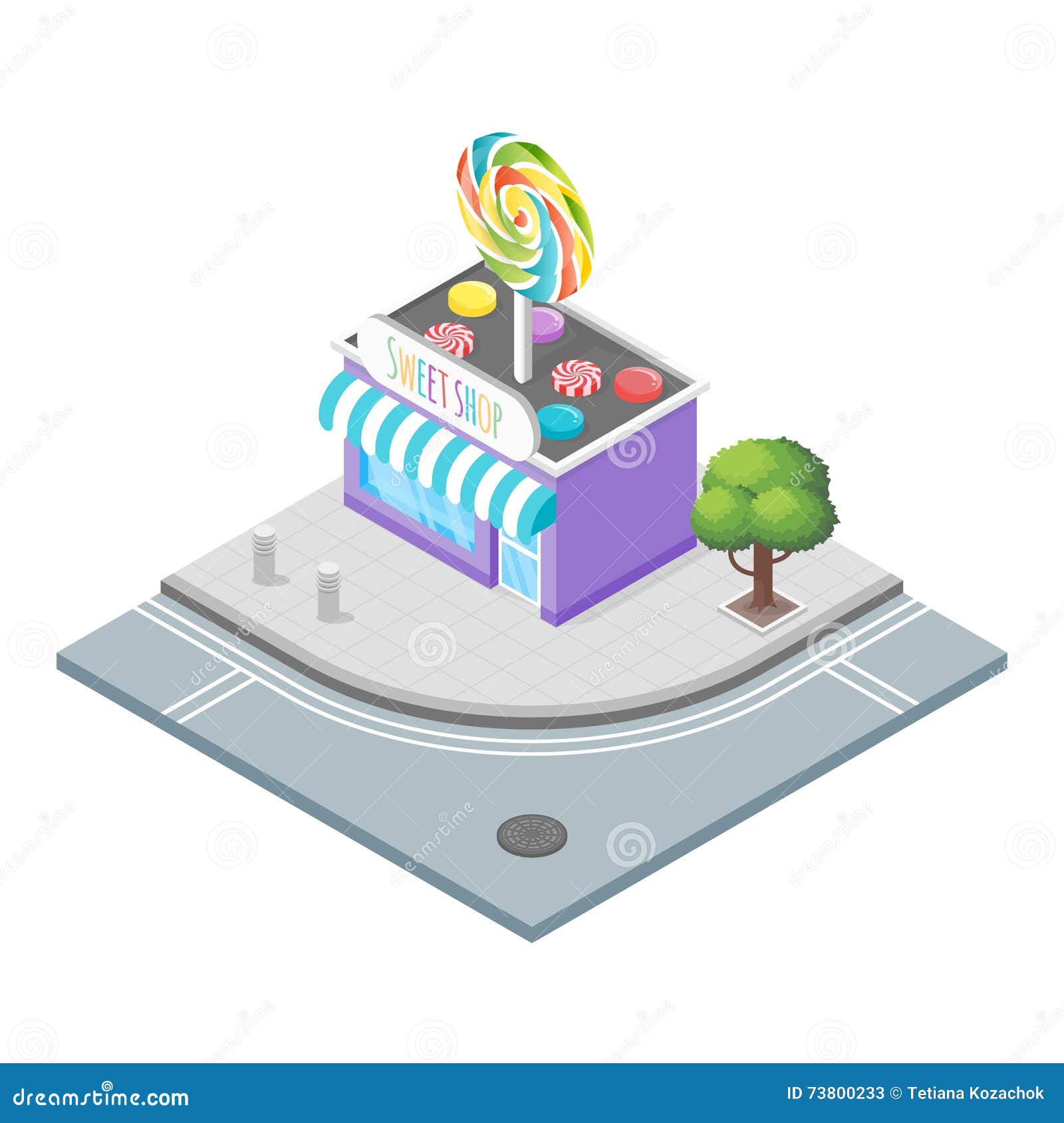 Candy Store Icon Vector Illustration | CartoonDealer.com #328007316