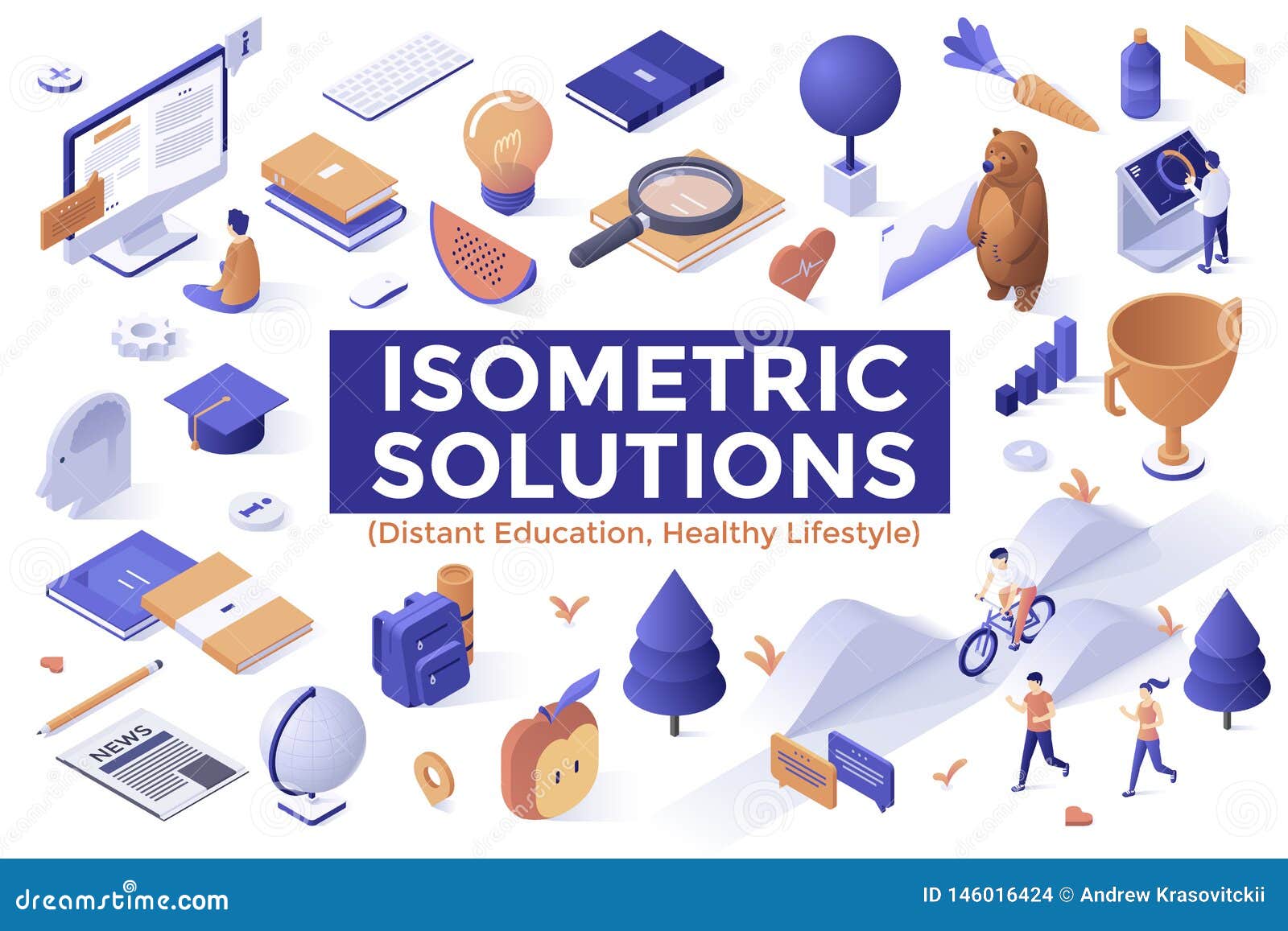 Isometric Vector Illustration Stock Vector - Illustration of design ...