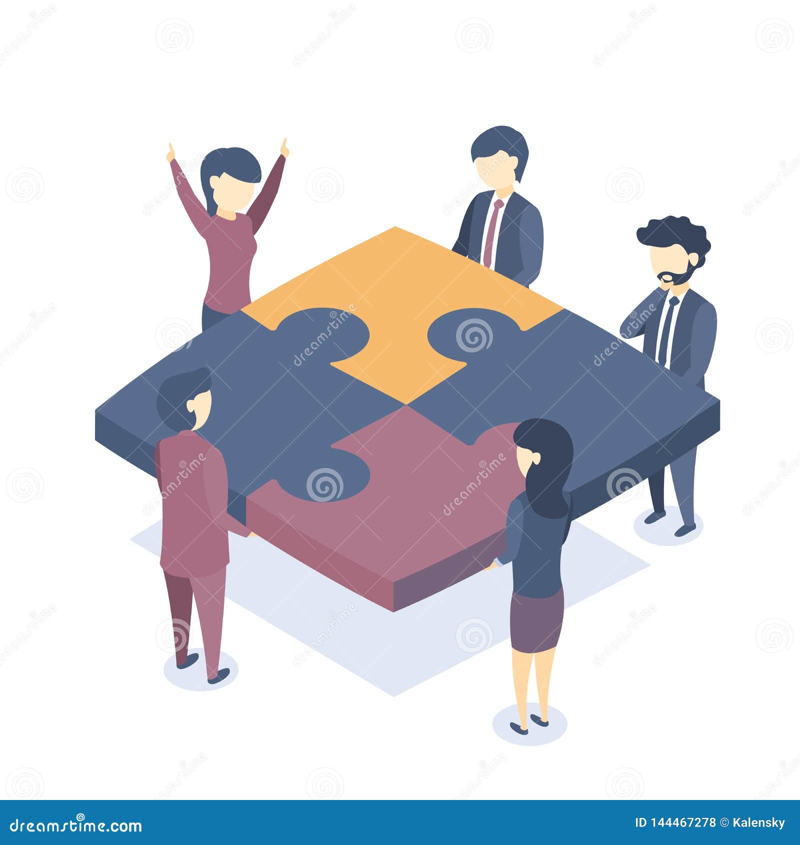 Teamwork stock vector. Illustration of cooperation, design - 144467278