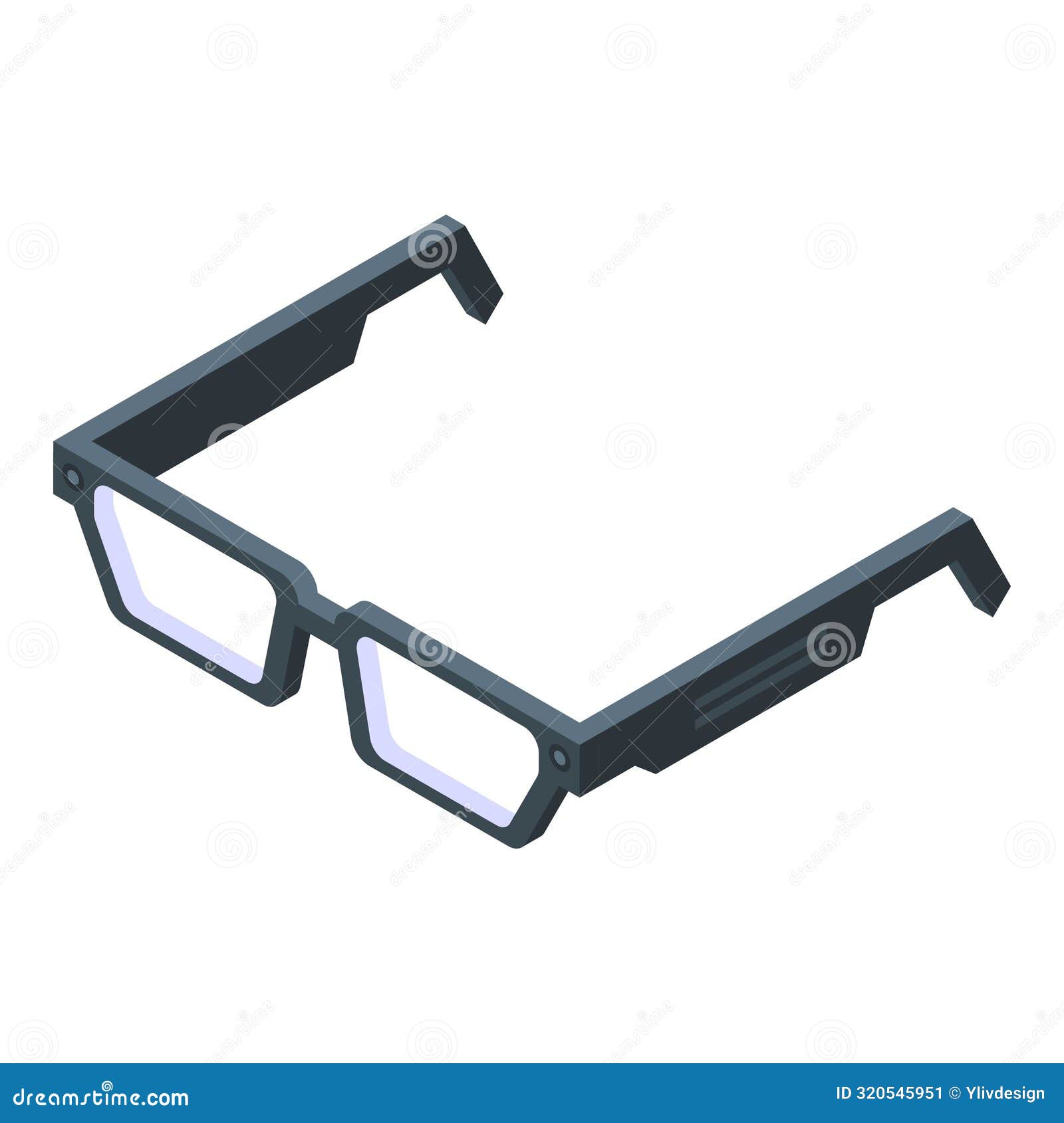 Isometric Vector Illustration of Eyeglasses Stock Vector - Illustration ...
