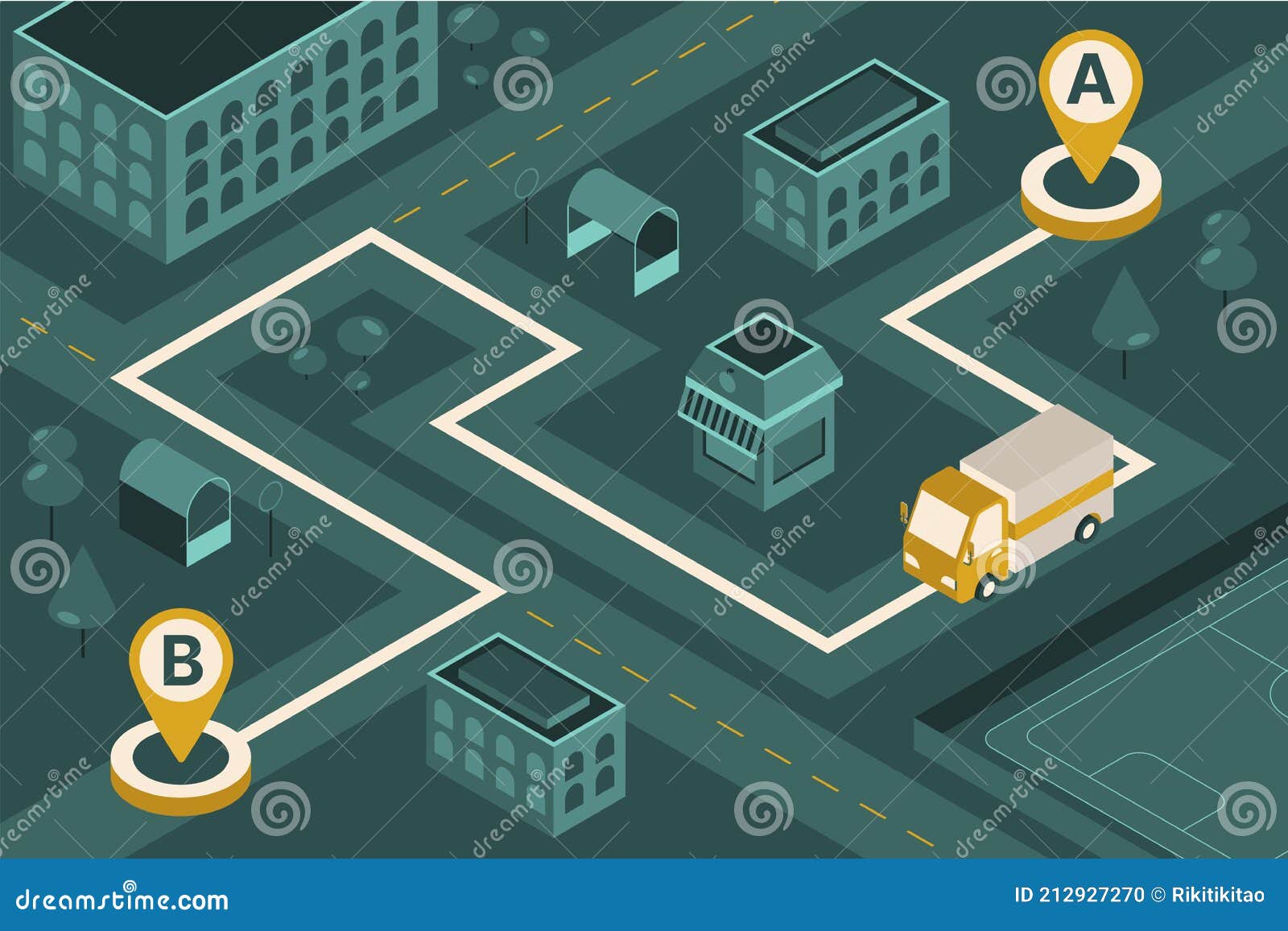 Isometric Vector Illustration Of Logistic, Organization, And Execution ...