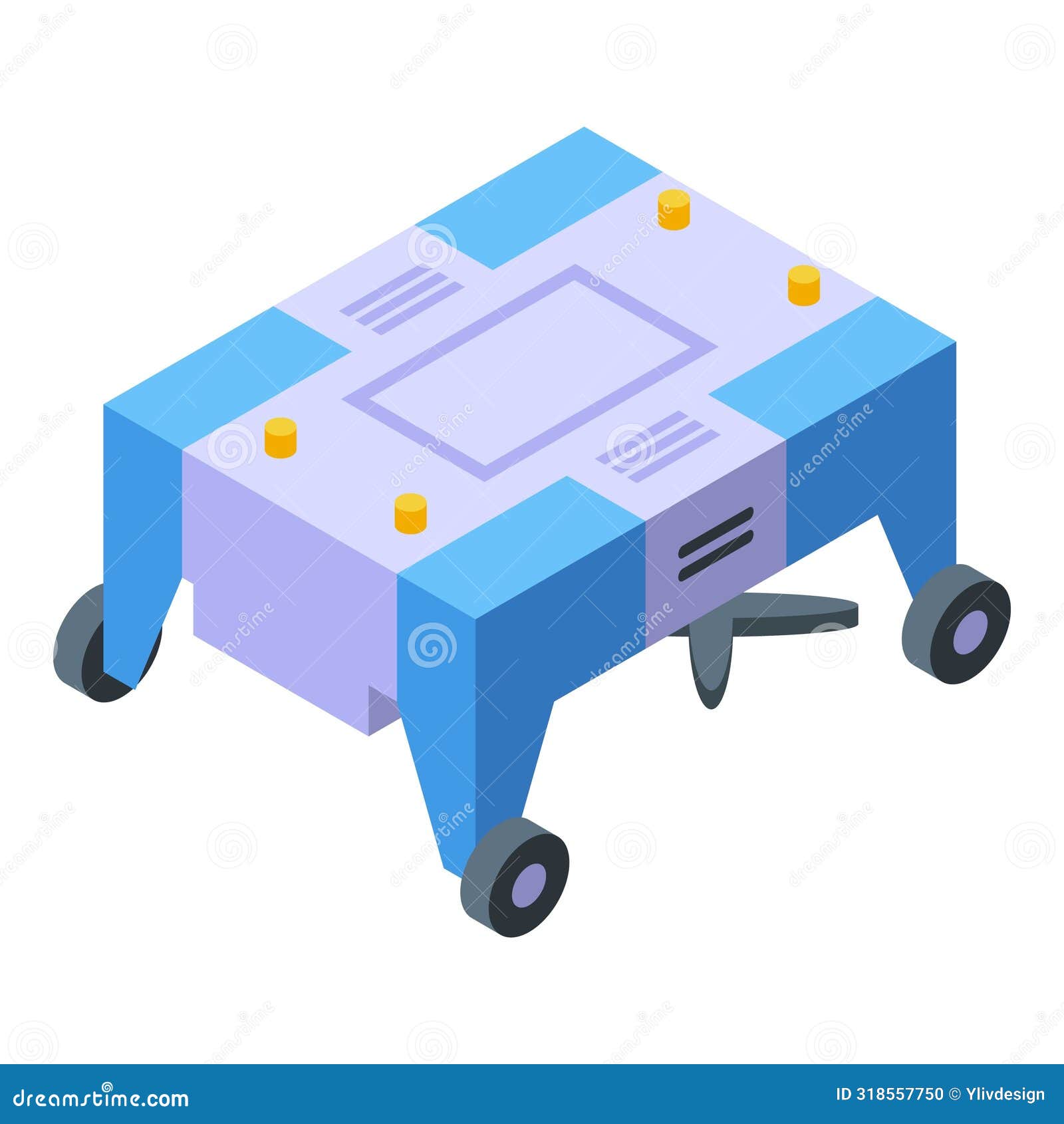 Isometric Vector Illustration of Modern Robotic Platform Stock Vector ...