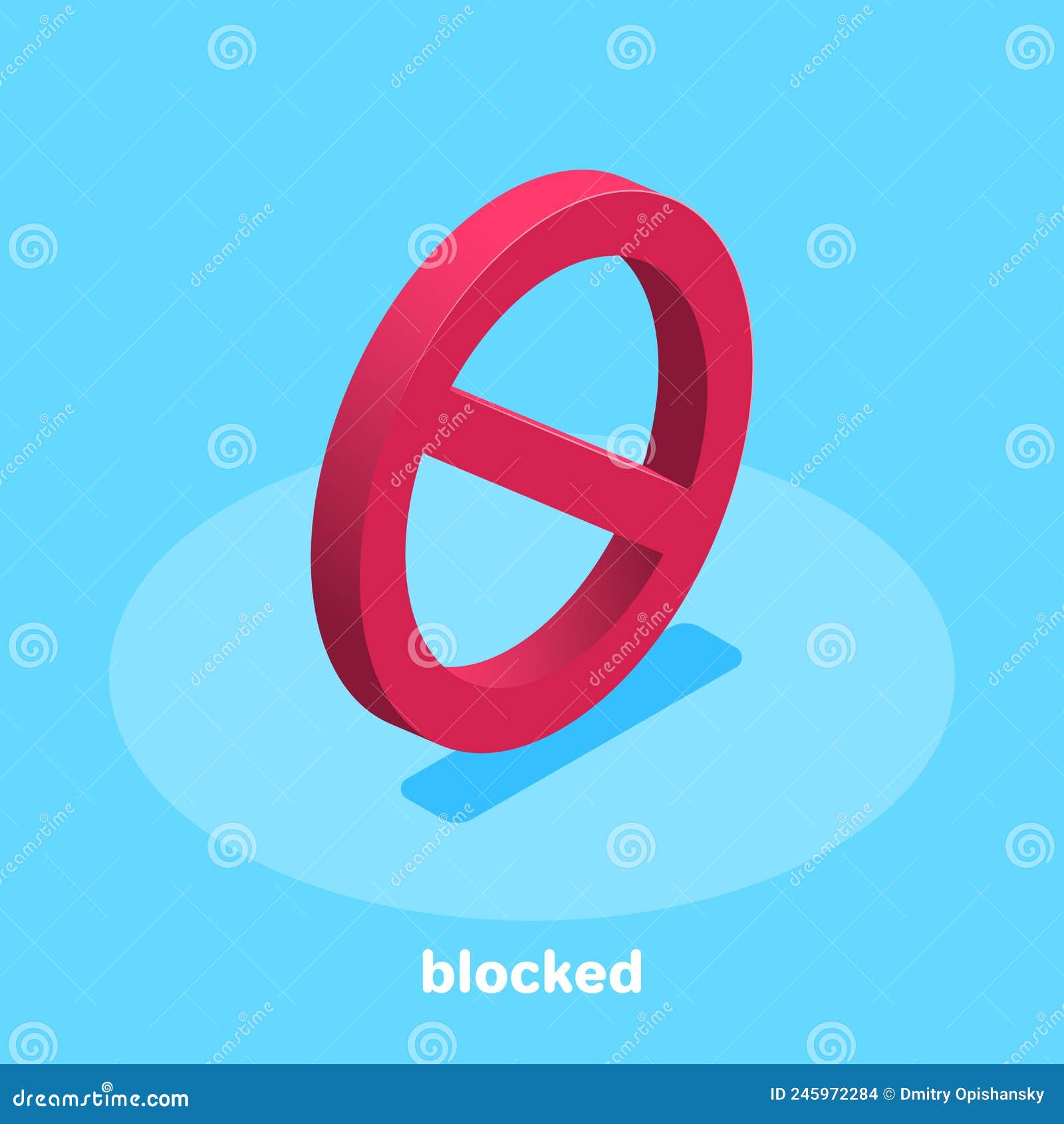 Red Blocking Sign, a Ban on Anything Stock Vector - Illustration of ...