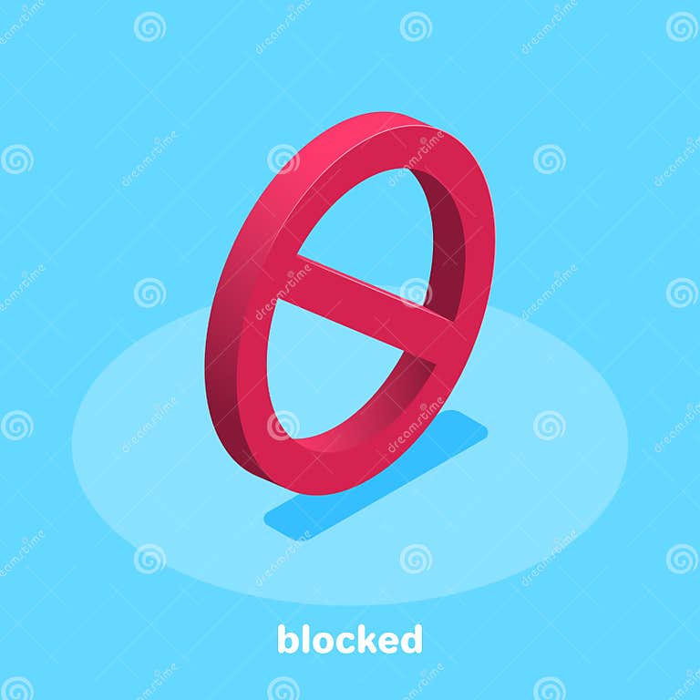 Red Blocking Sign, a Ban on Anything Stock Vector - Illustration of ...