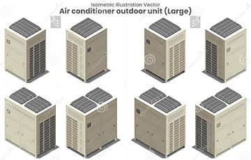Isometric Vector Large Air Conditioner VRF Type 2 Stock Vector ...
