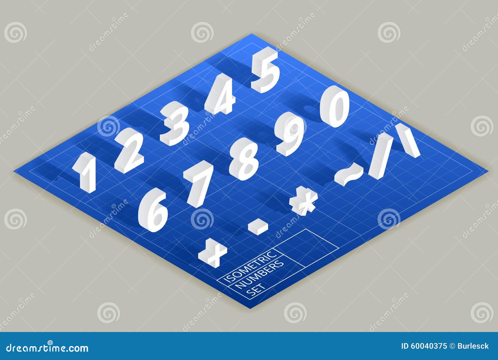 Isometric Vector Numbers Set Stock Vector - Illustration of decorative ...