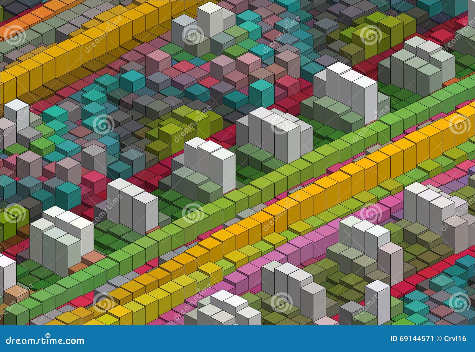 Isometric Vector Pattern stock vector. Illustration of element - 69144571