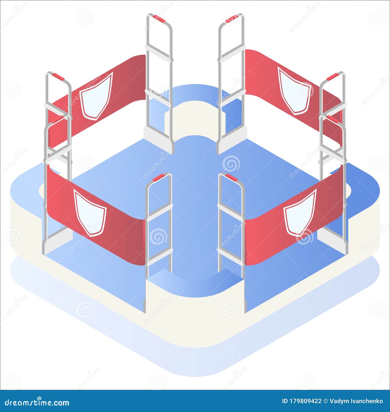 Isometric Vector. Preventing Shoplifting Scanner Gate System on All ...