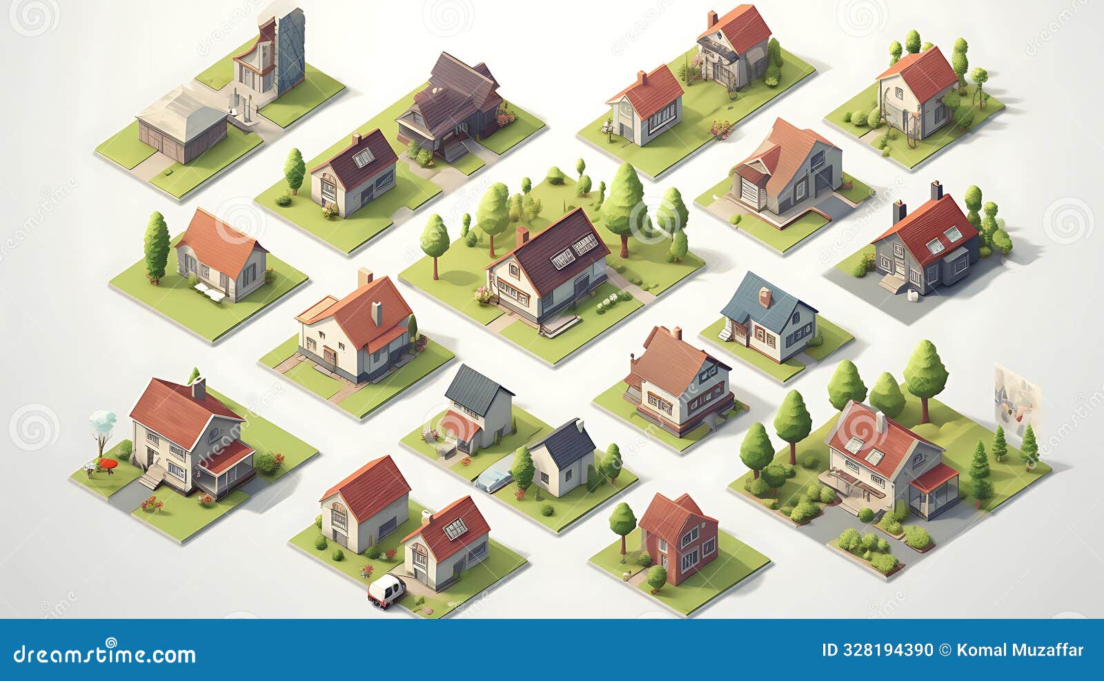 Isometric Vector Set Featuring Elements for Designing Realistic Homes ...