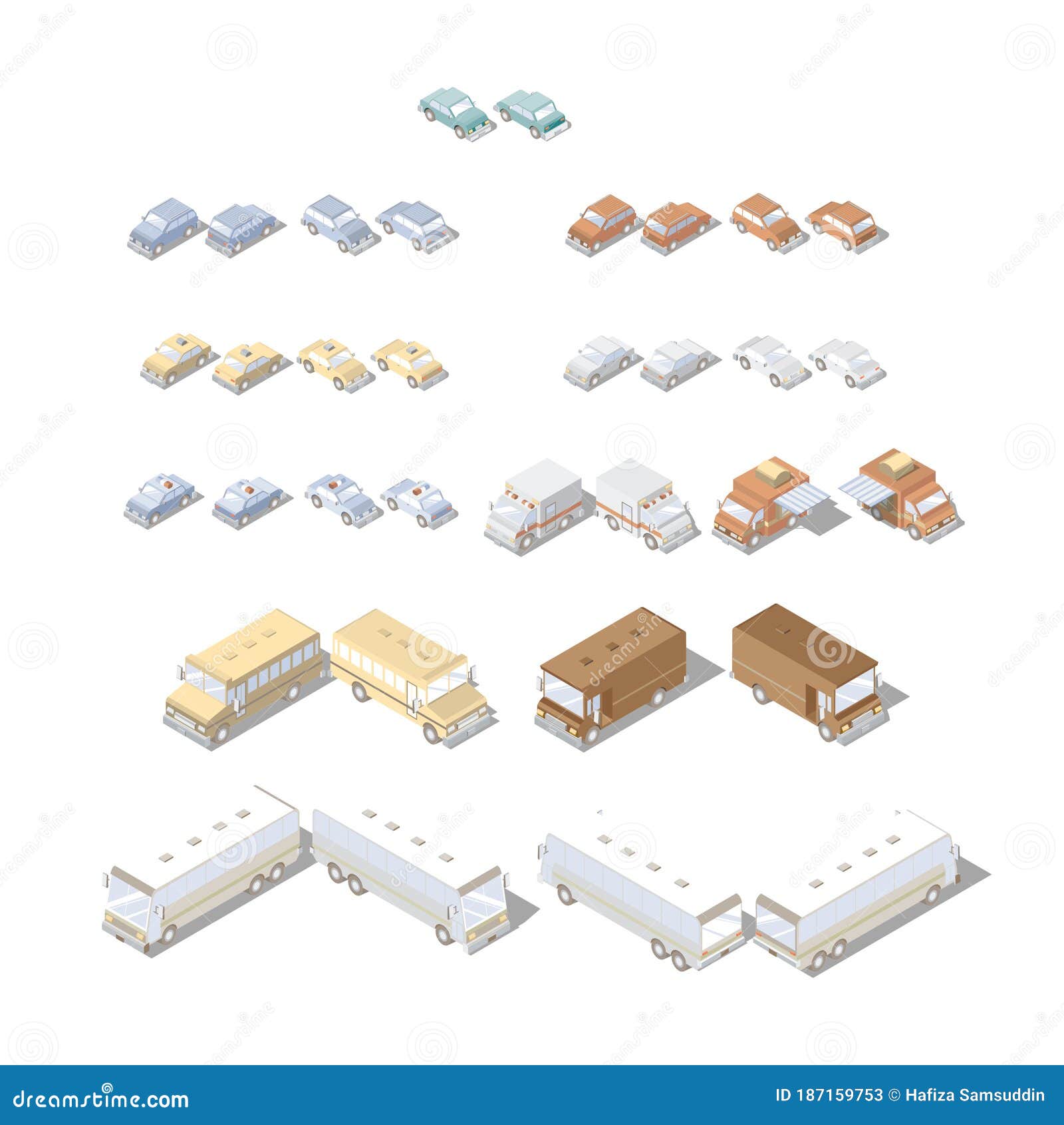 Isometric Vehicles. Vector Illustration Decorative Design Stock Vector ...