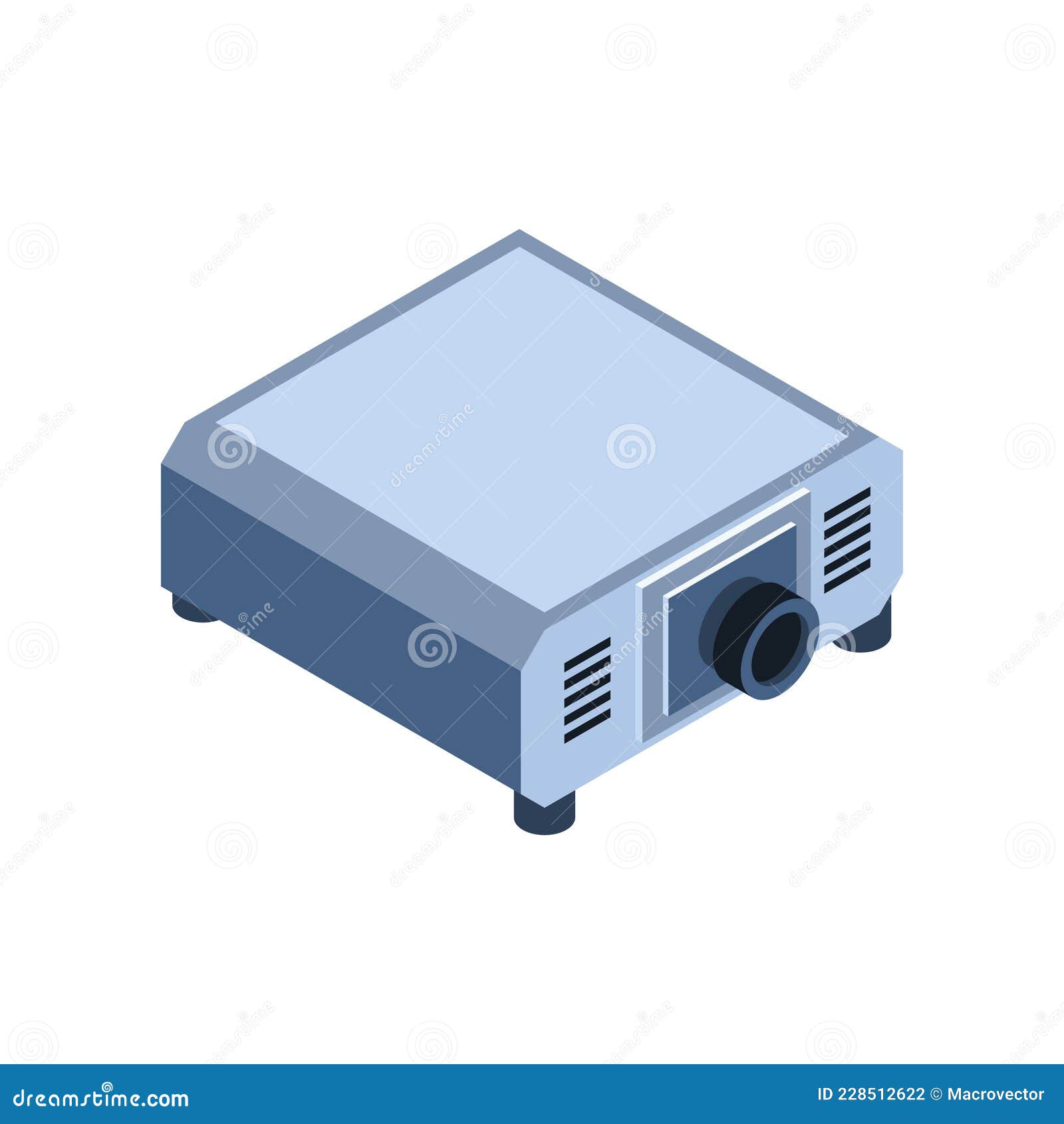 Isometric Video Projector stock vector. Illustration of audience ...