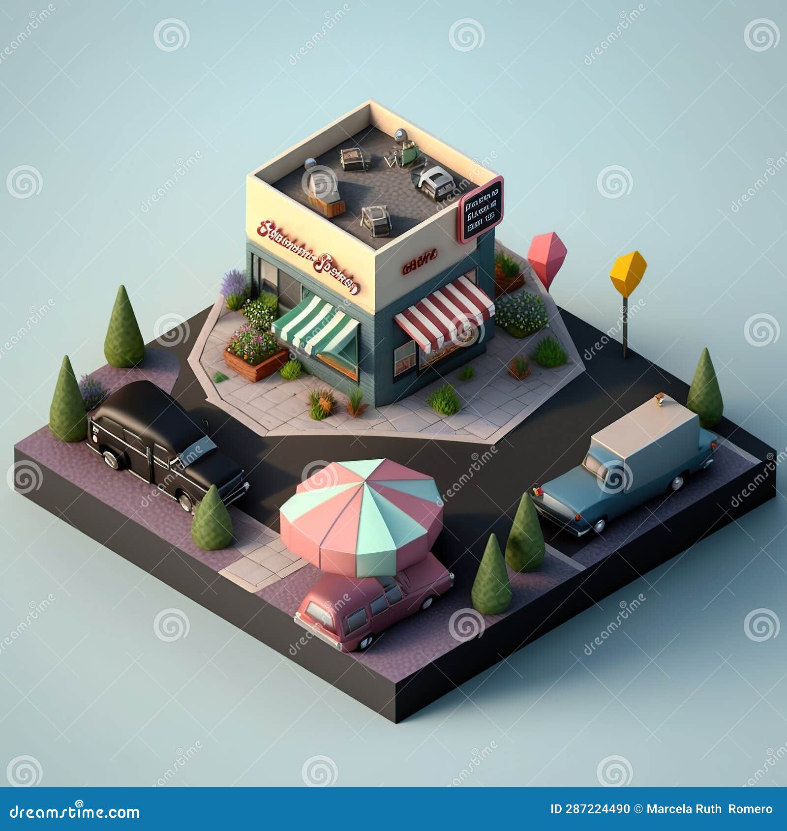 Isometric View of City Map. AI Generated Stock Illustration ...