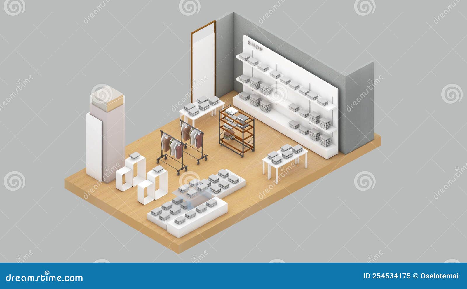 Isometric View of a Clothing Store,shopping Malls Stock Illustration ...
