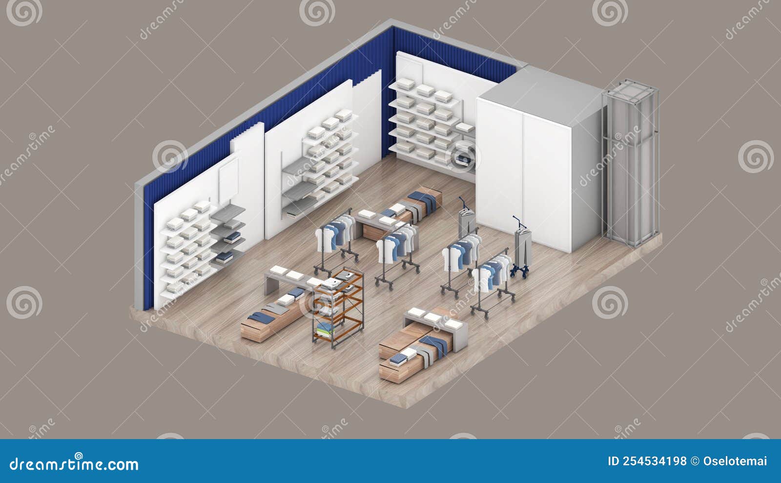 Isometric View of a Clothing Store,shopping Malls Stock Illustration ...