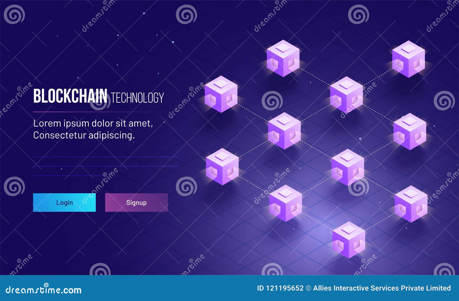 Isometric View of Distributed Ledger or Blocks Connected with Ea Stock ... Isometric View of Distributed Ledger or Blocks Connected with Ea Stock ...