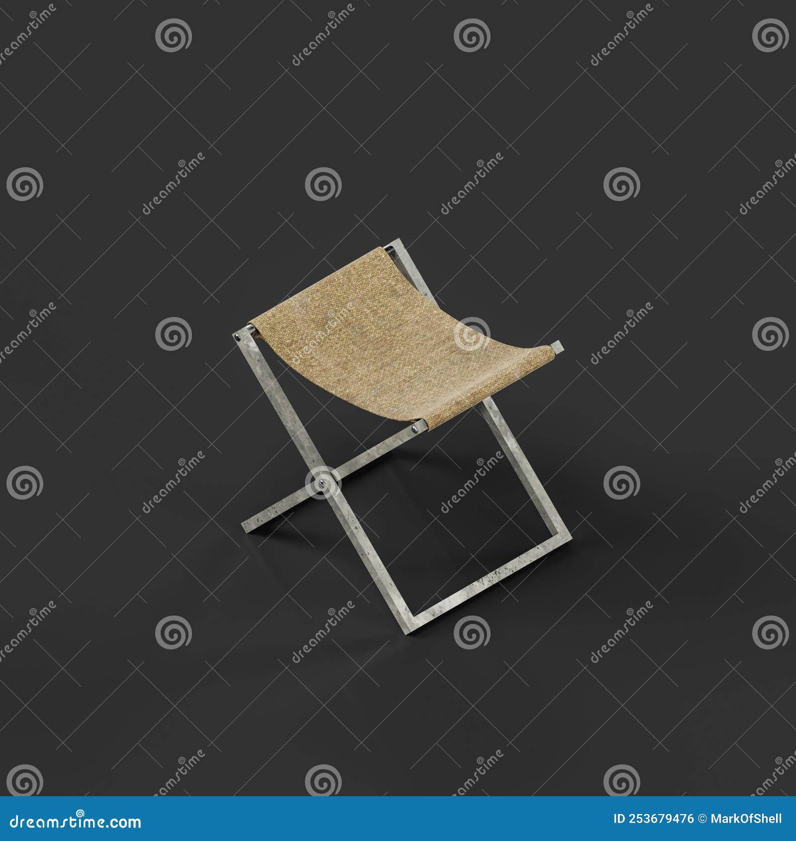 Isometric View Isolated Folding Camping Chair, Beach Stool, 3d ...