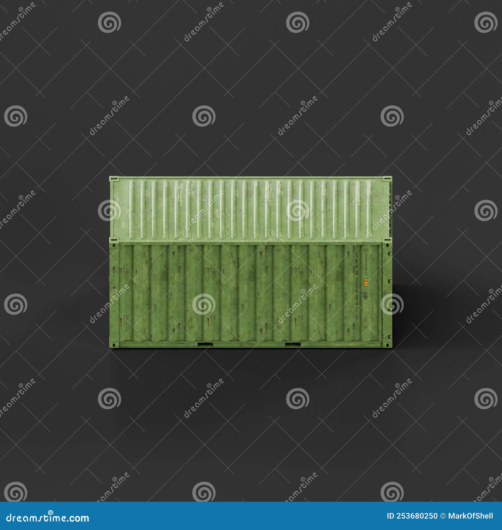 Isometric View Isolated Shipping Container, Cargo Container for ...