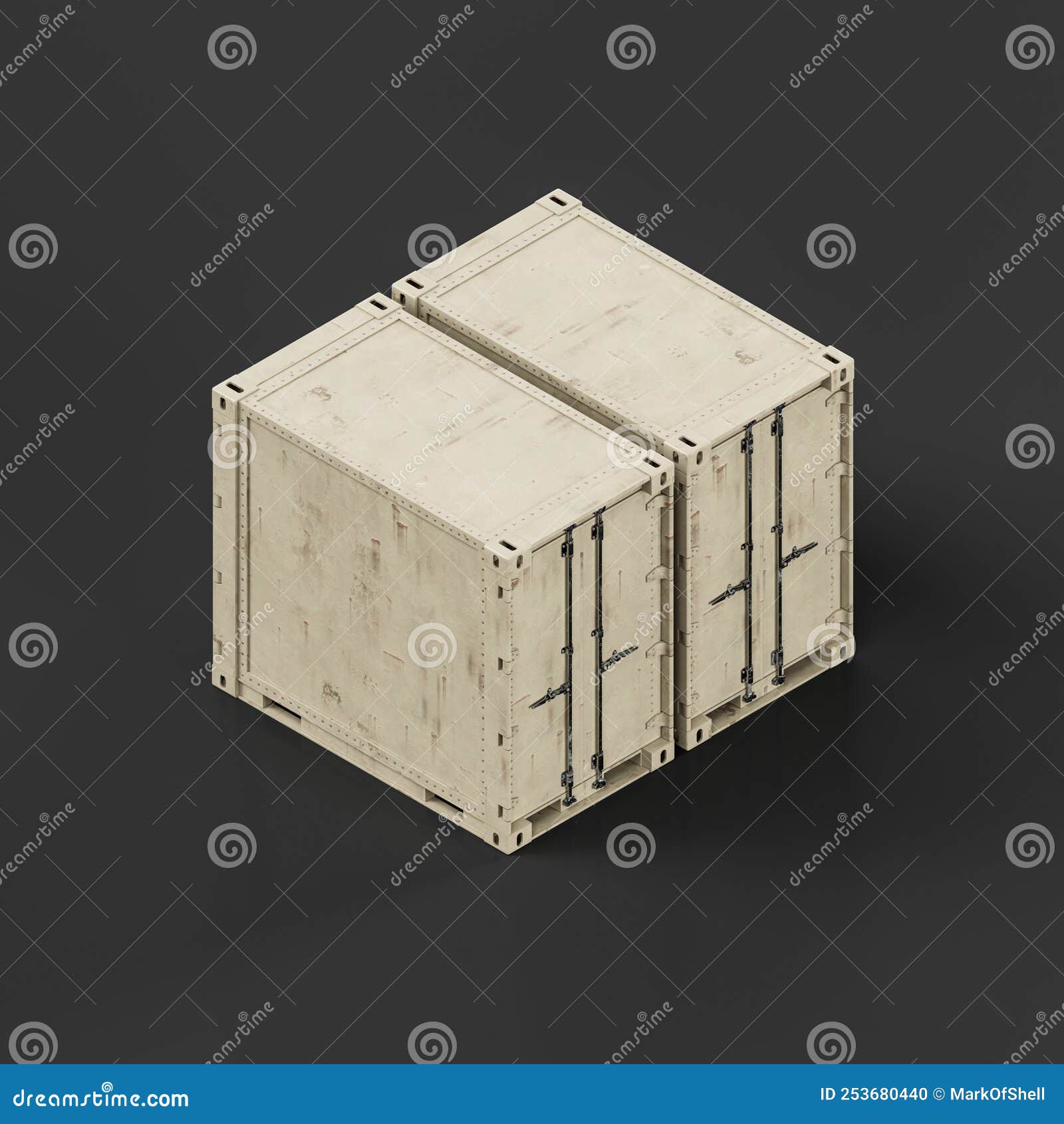 Isometric View Isolated Shipping Containers, Cargo Containers for ...