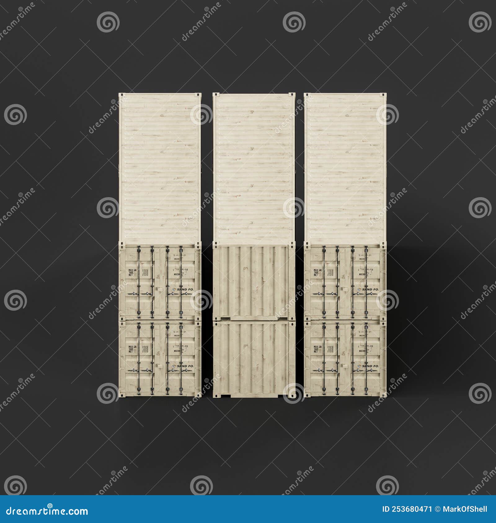 Isometric View Isolated Shipping Containers, Cargo Containers for ...
