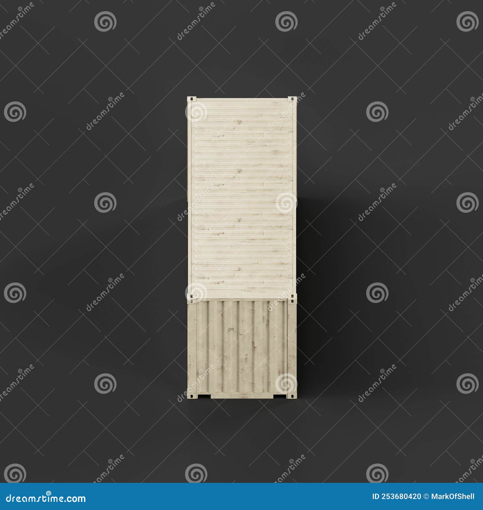 Isometric View Isolated White Shipping Container, Cargo Container for ...