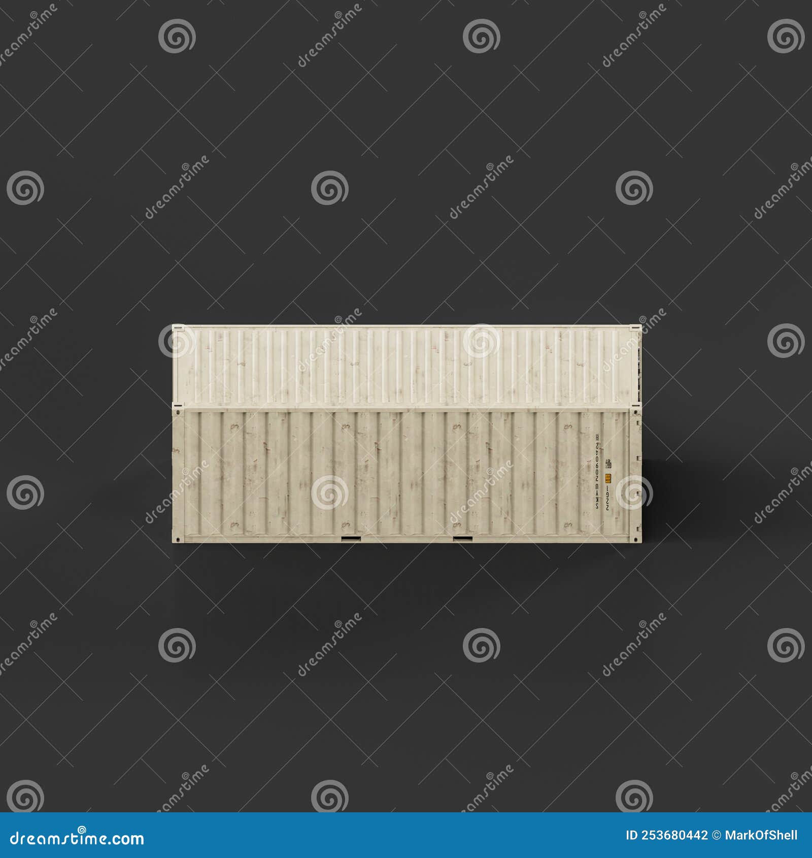 Isometric View Isolated White Shipping Container, Cargo Container for ...