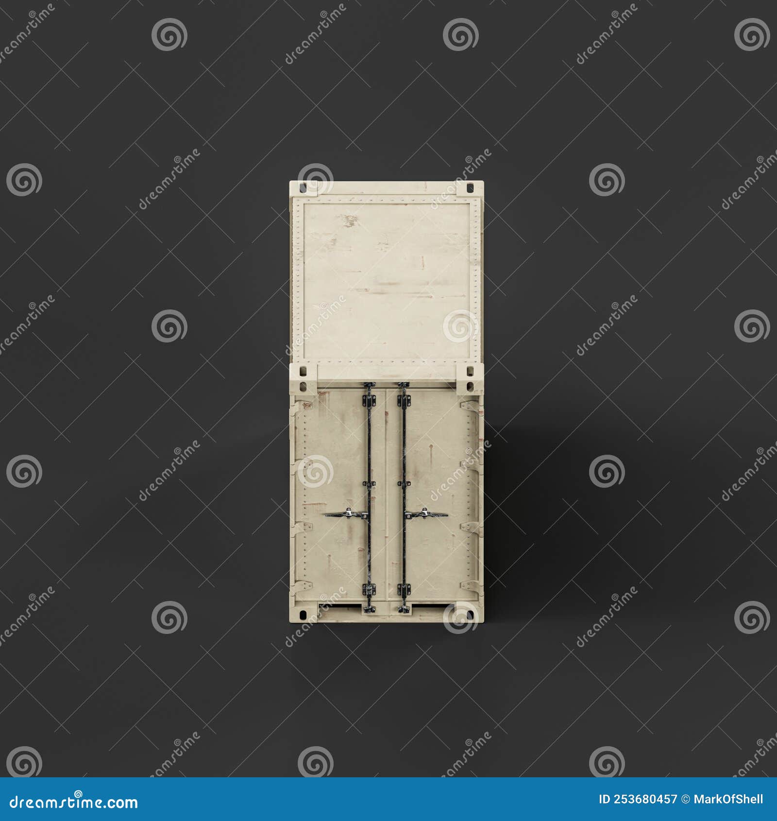 Isometric View Isolated White Shipping Container, Cargo Container for ...