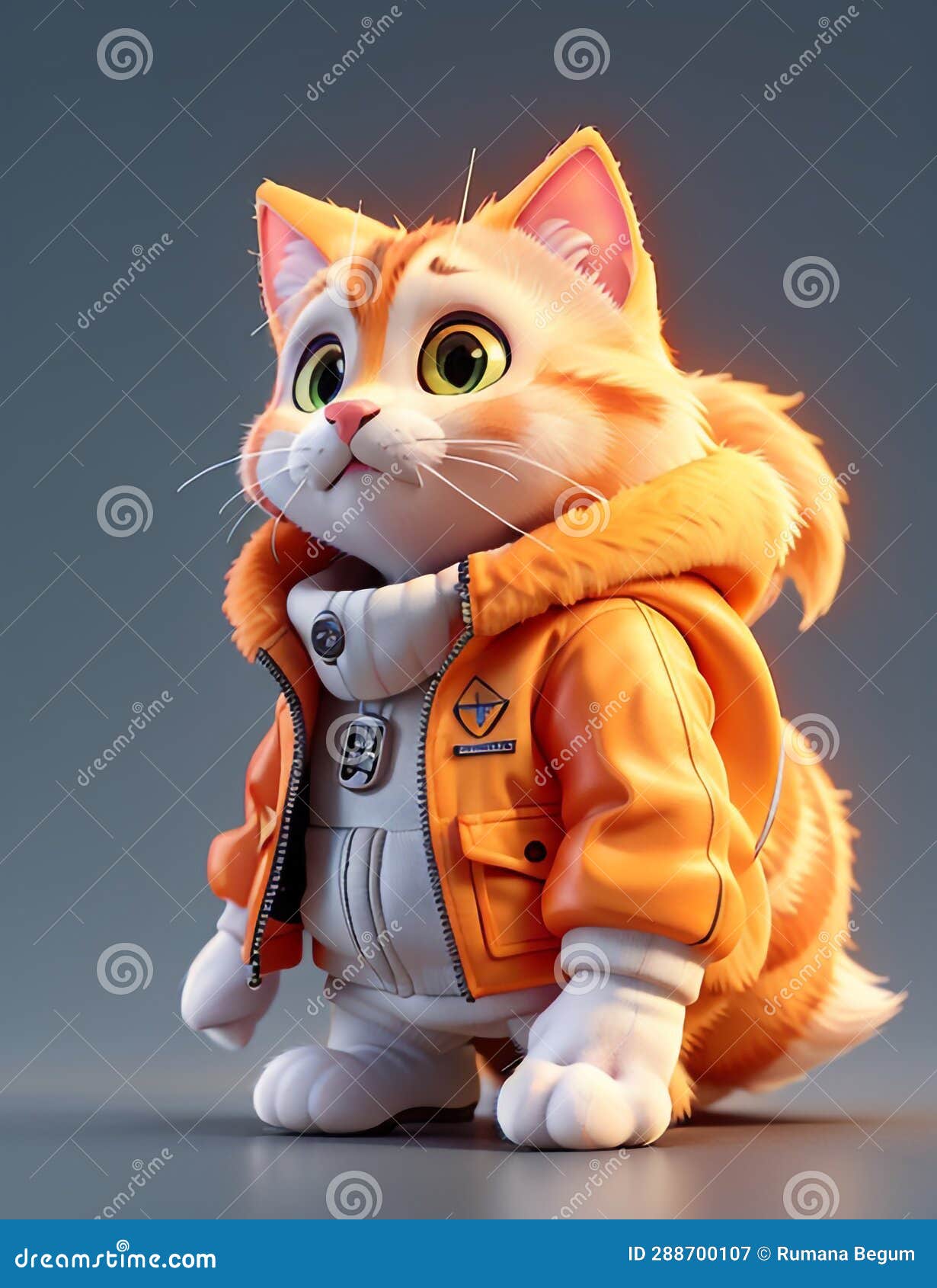 Isometric View of a MINI Cute Hyperrealistic Futuristic Soldier Cat ...