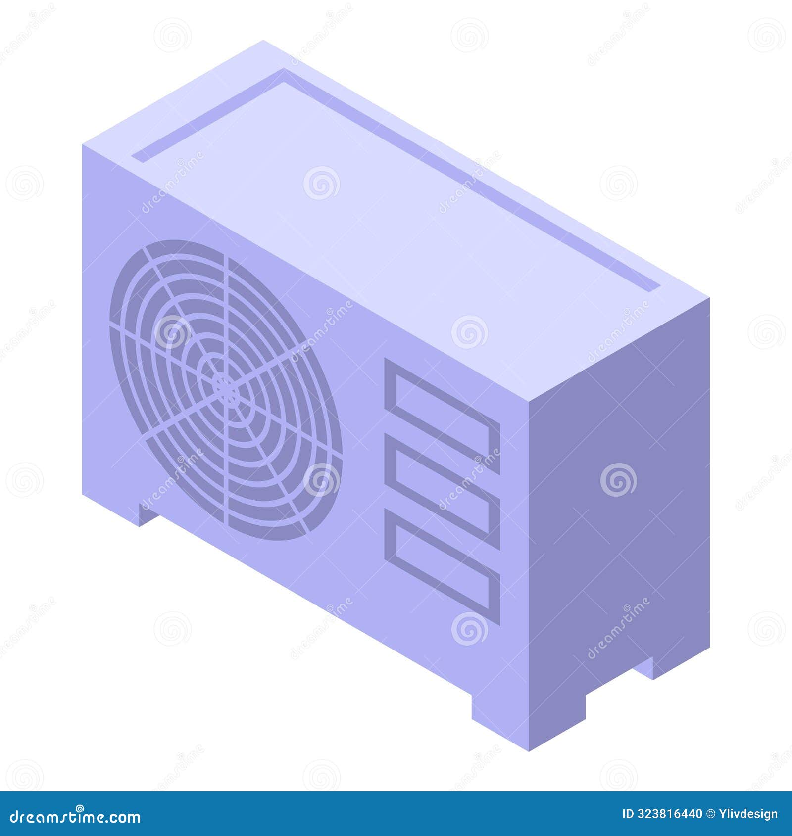 Modern Air Conditioner Cooling Room Isometric View Stock Vector ...