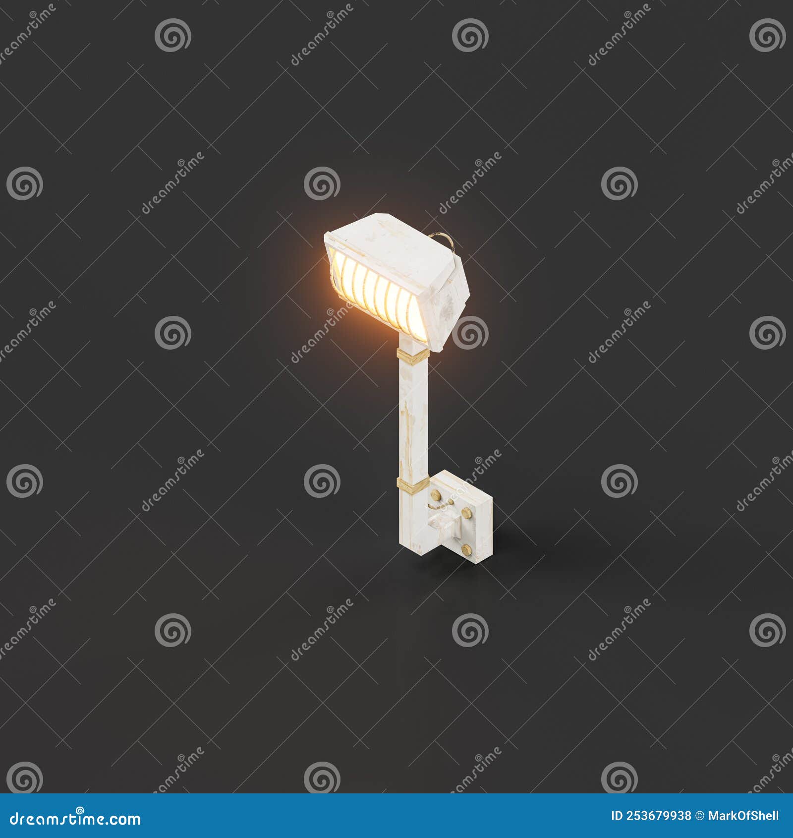 Isometric View Road Warning Light, Industrial Light Equipment, 3d ... Isometric View Road Warning Light, Industrial Light Equipment, 3d ...