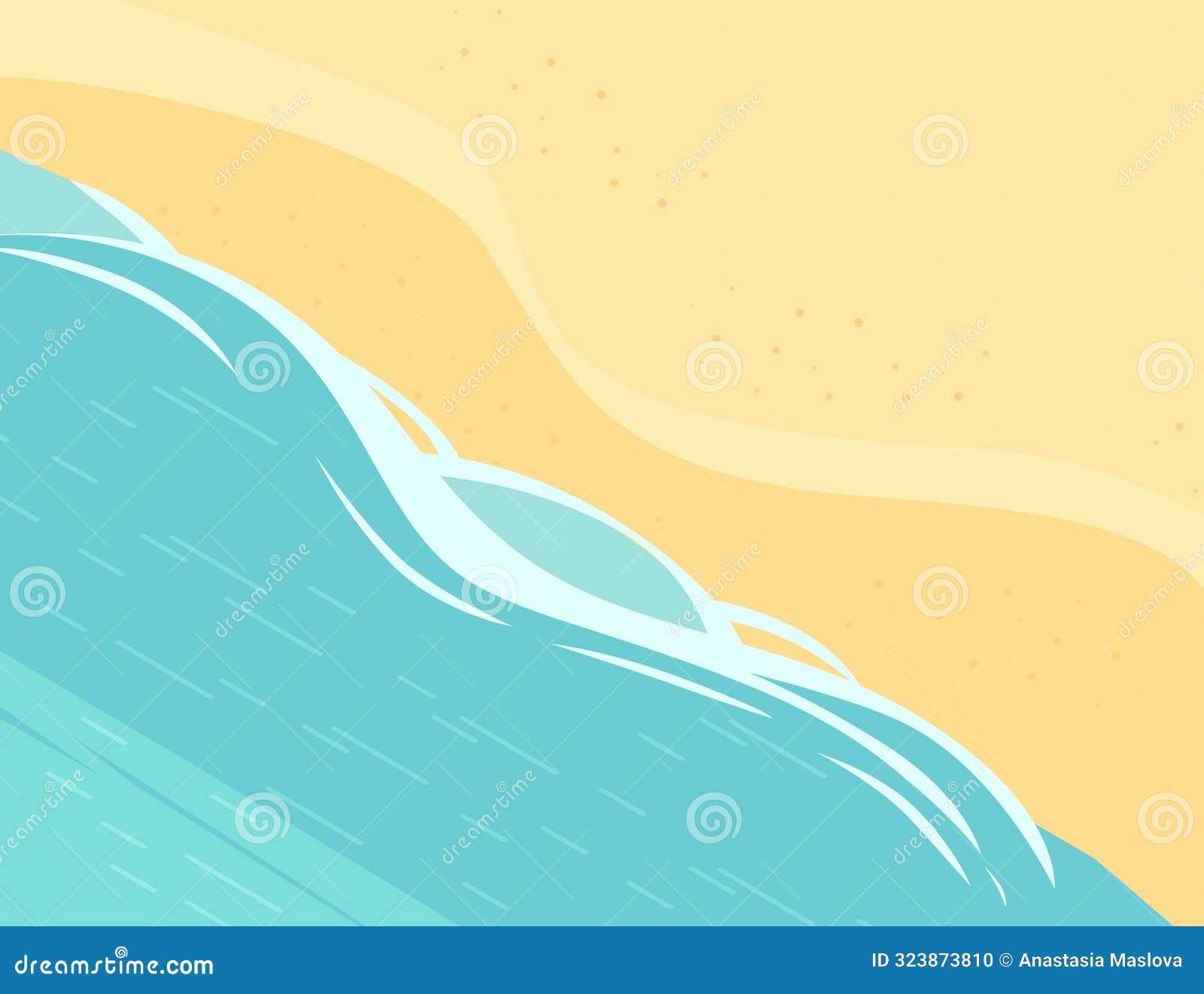 Isometric View of a Sand Beach Vector Illustration Stock Vector ...