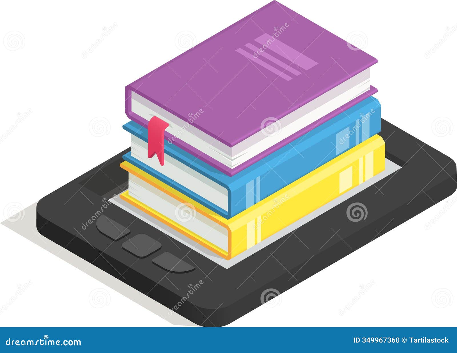 Stack Colorful Books Vector Illustration Art Style. Pile Books Graphic ...
