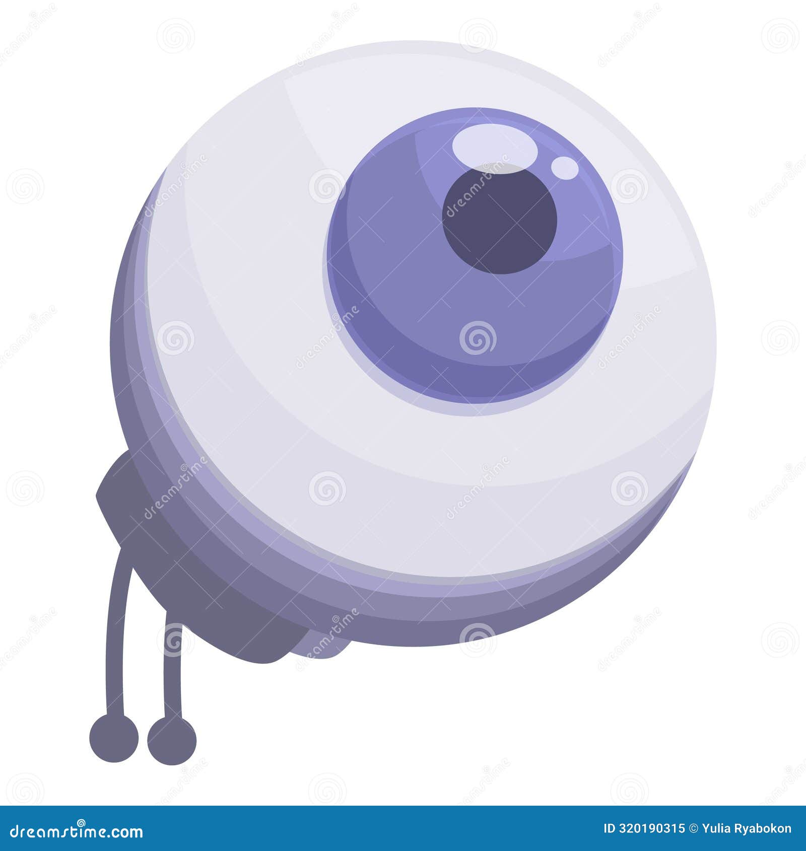 Stylized Robotic Eye 3d Render. Image Recognition Machine Vision Neural ...