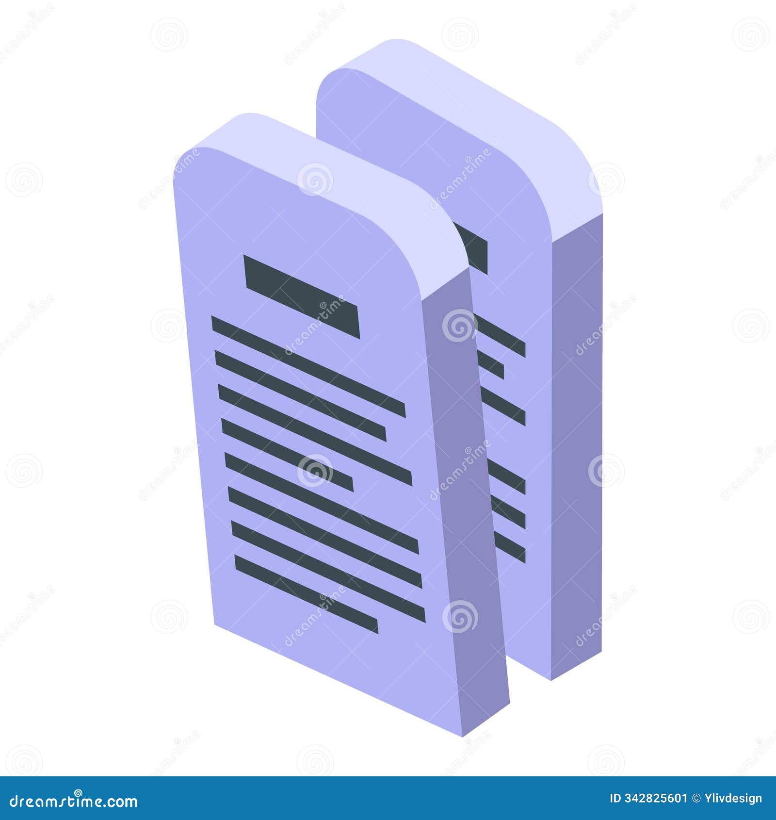 Two Stone Tablets Representing the Ten Commandments, a Symbol of Divine ...