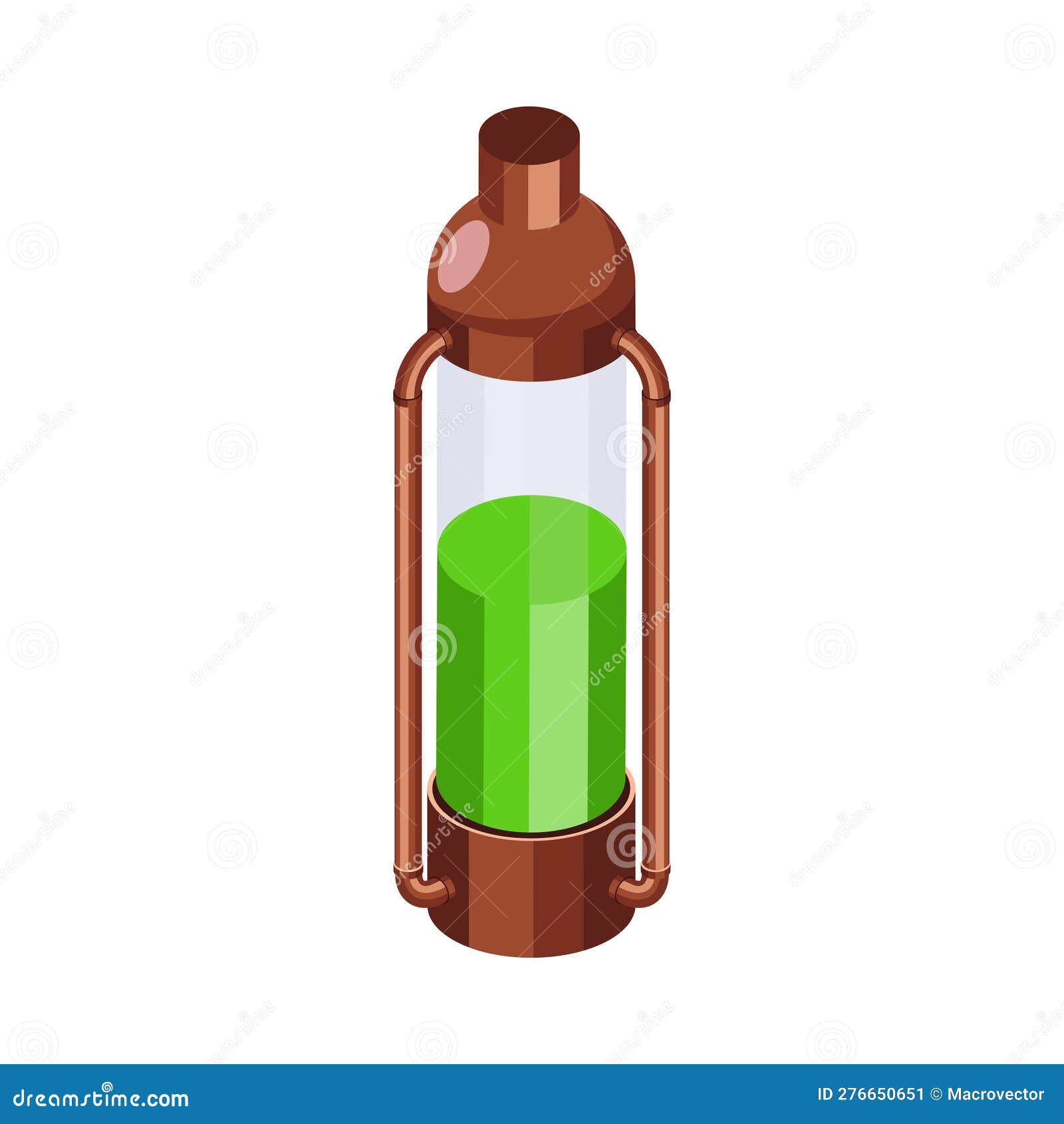 Isometric Steampunk Web Elements, Airship, Airplane, Porthole, Lens ...